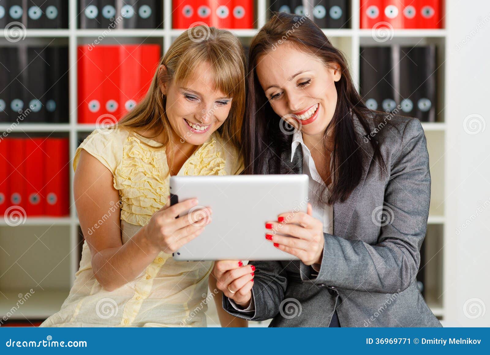 Business Women with Computer Tablet. Stock Image - Image of learning ...