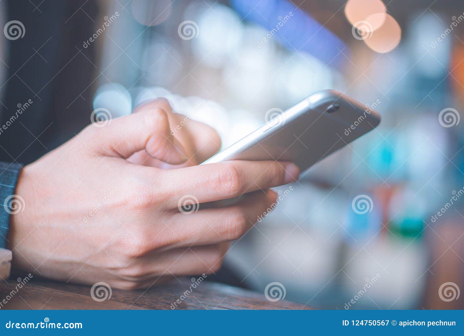 Business Women Hand are Using Cell Phones in Office. Stock Image ...