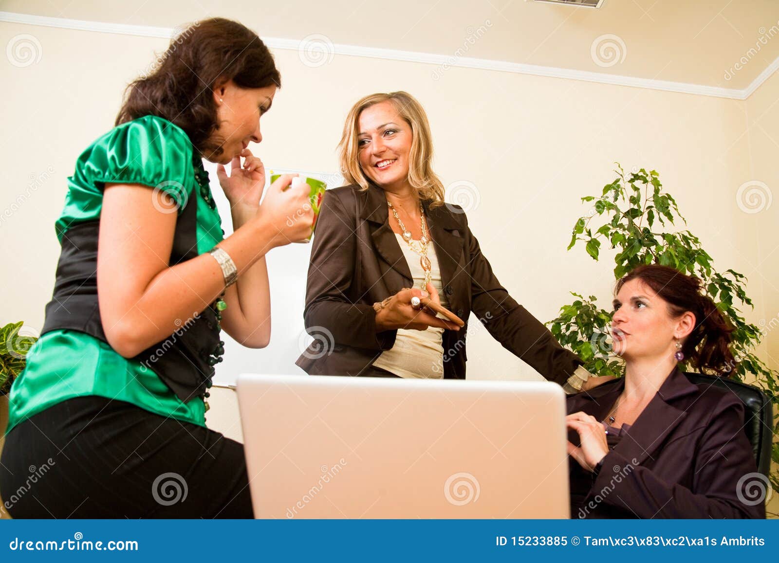 Business Women Having a Break Stock Image - Image of office, human ...