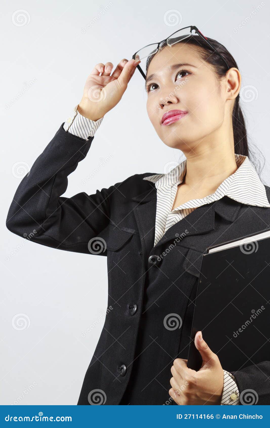 Business Women Holding File Stock Photo - Image of business, adult ...