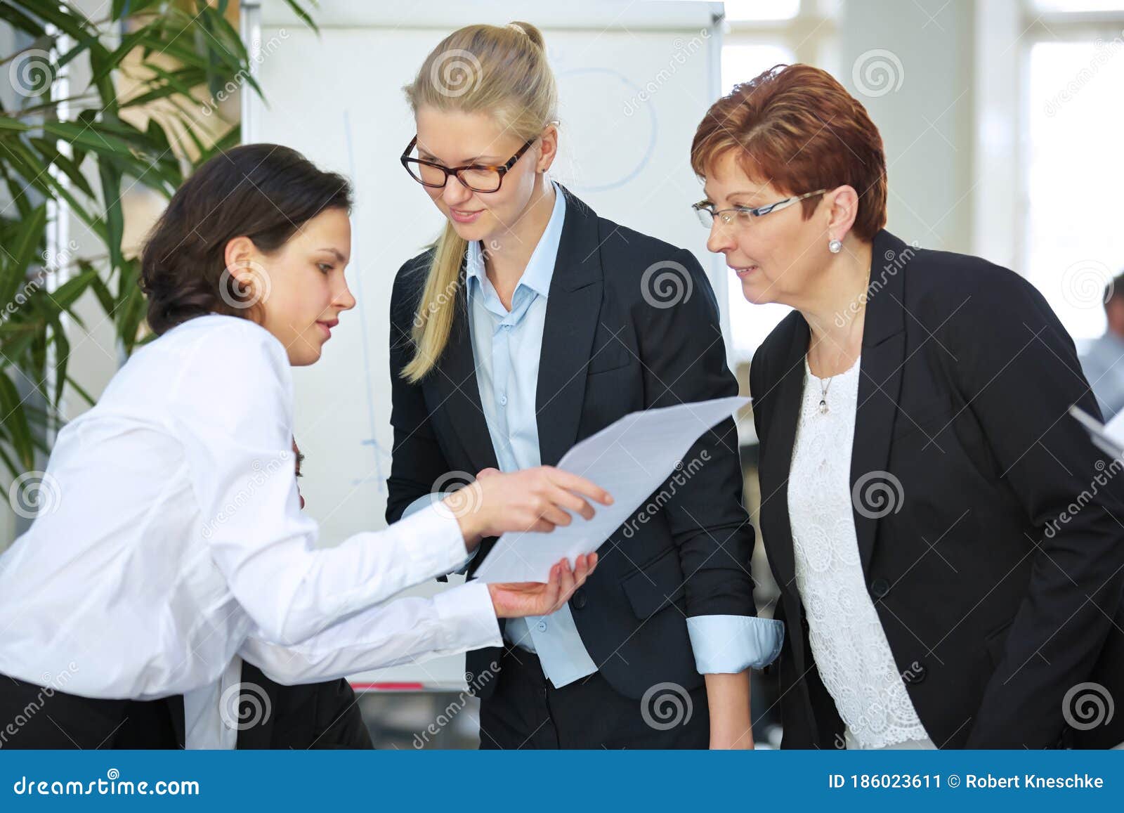 Business Women Negotiate Contract Stock Image - Image of consultant ...