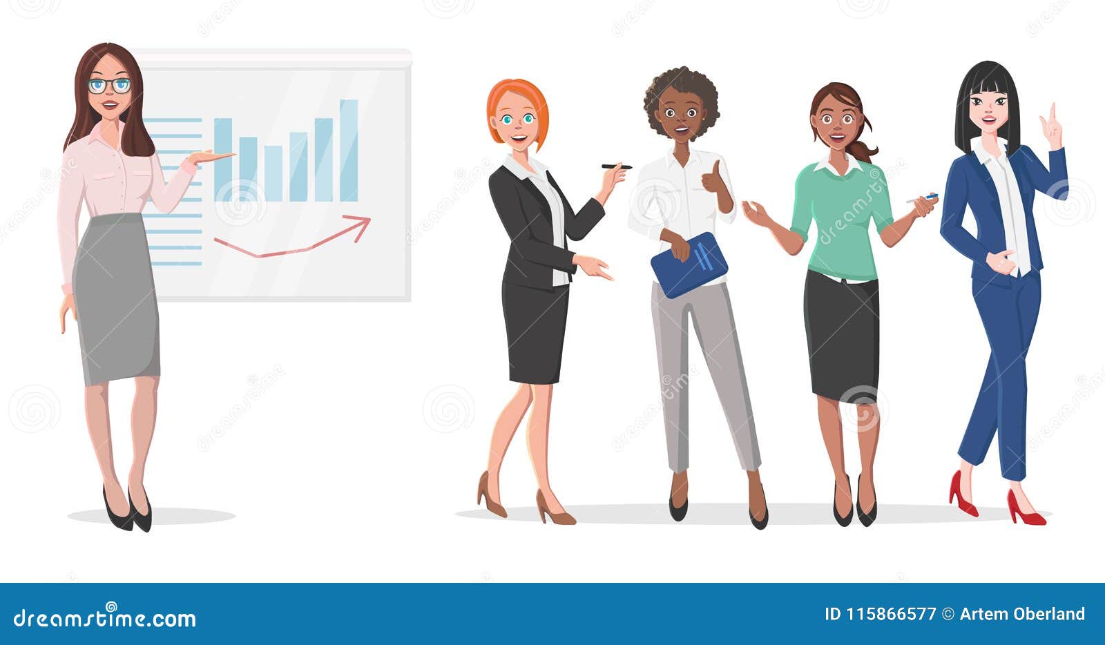 Business Presentation Women Stock Illustrations – 12,211 Business ...