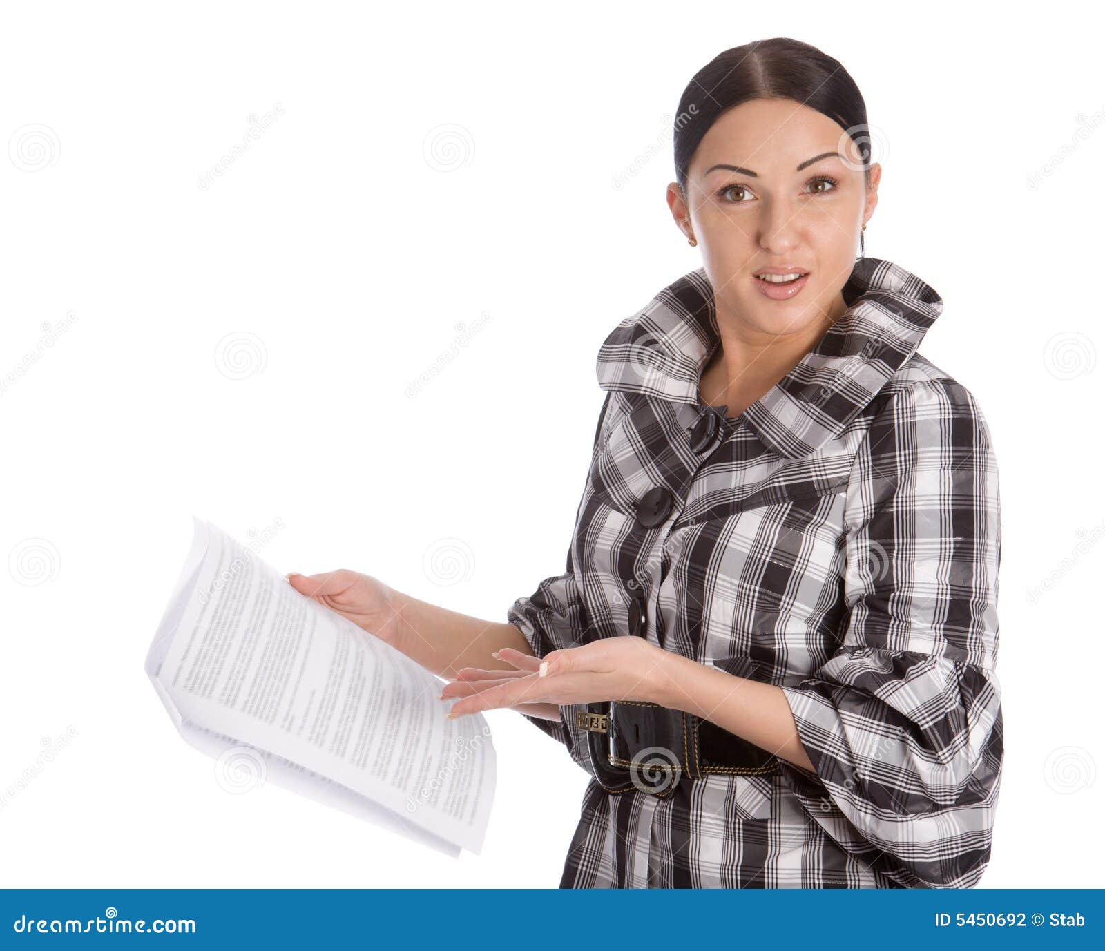 Business Woman Read Document Stock Photo - Image of confidence ...