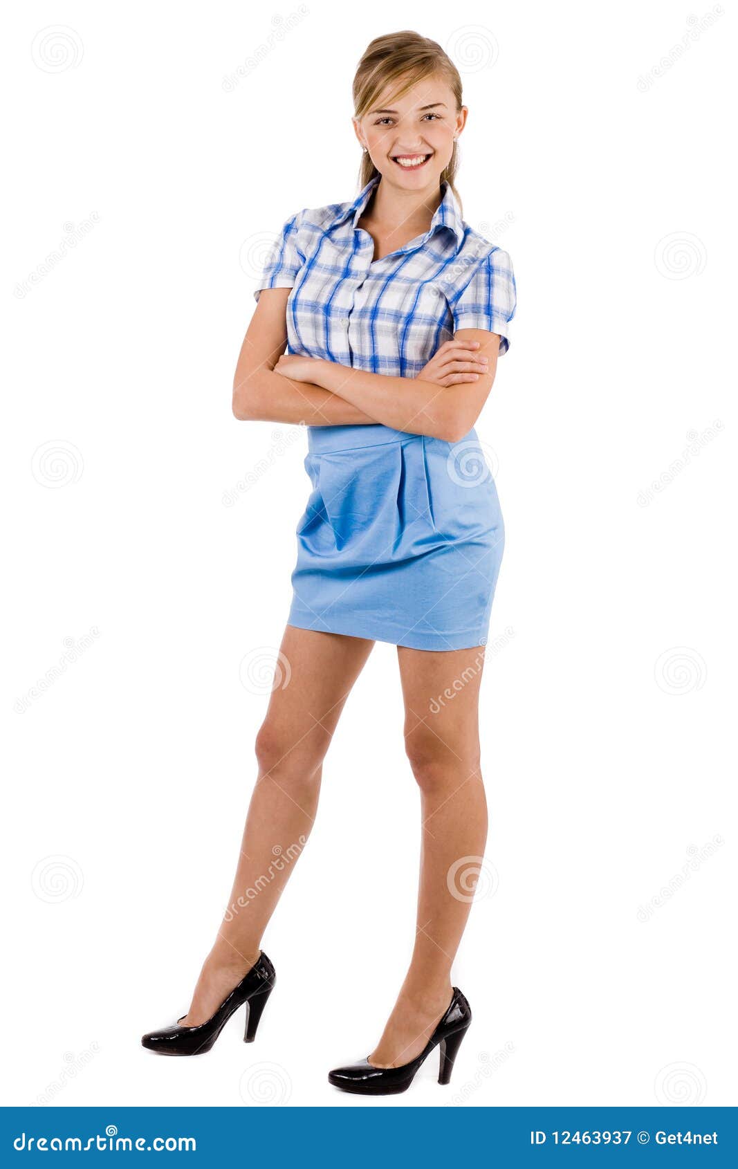 Business Women Standing on a Indoor Studio Stock Image - Image of lady ...
