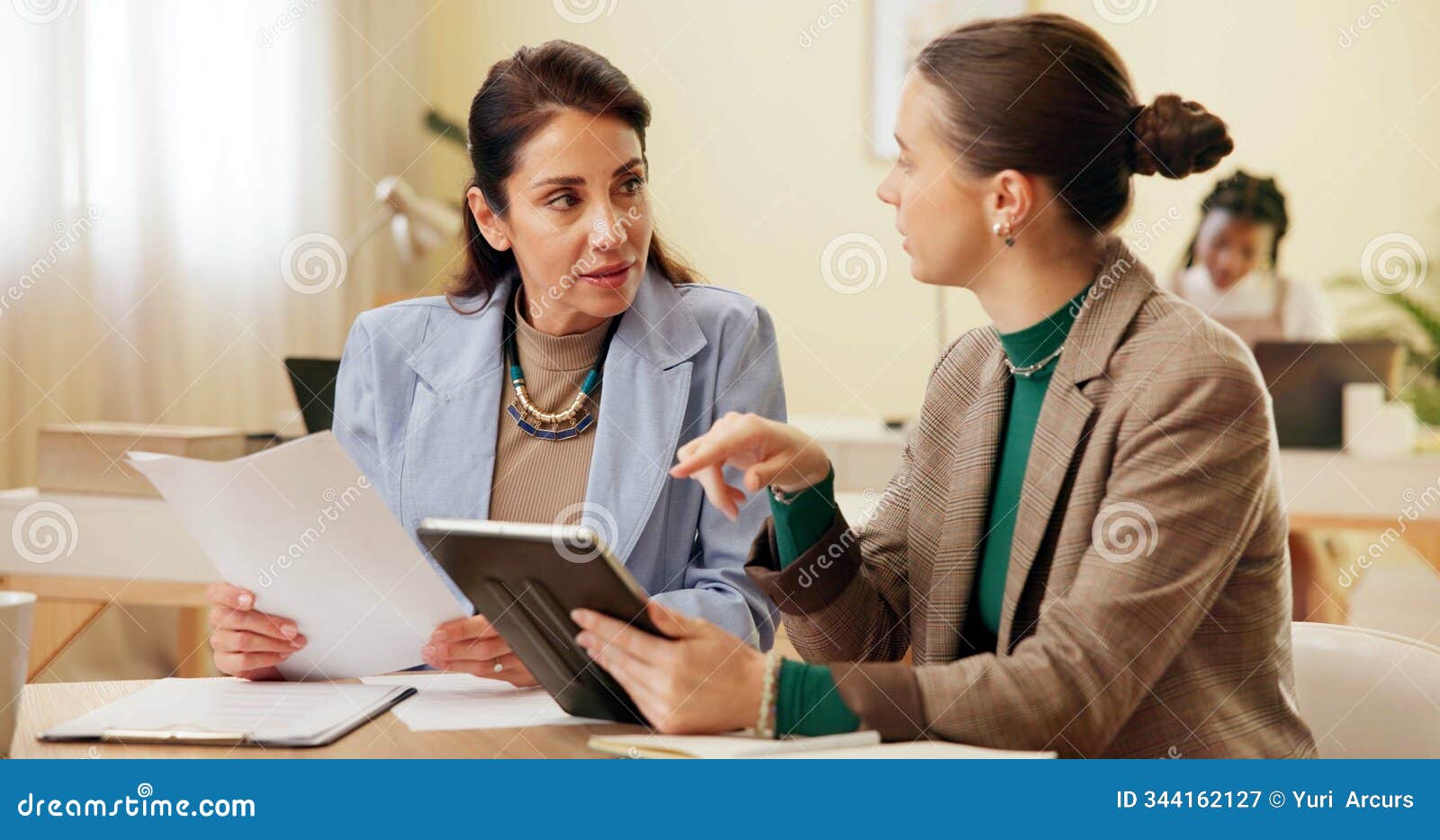Business Women, Tablet and Manager in Office for Planning, Teamwork or ...