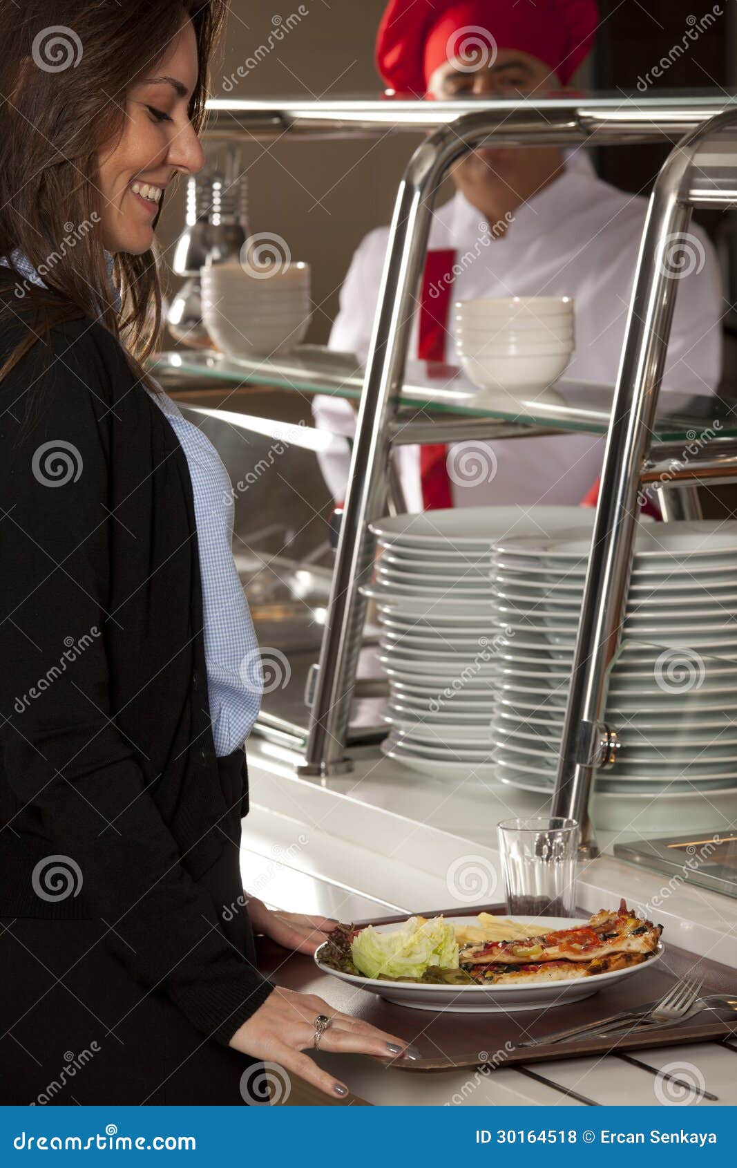 Cafeteria stock photo. Image of canteen, tray, hand, vegetable - 30164518