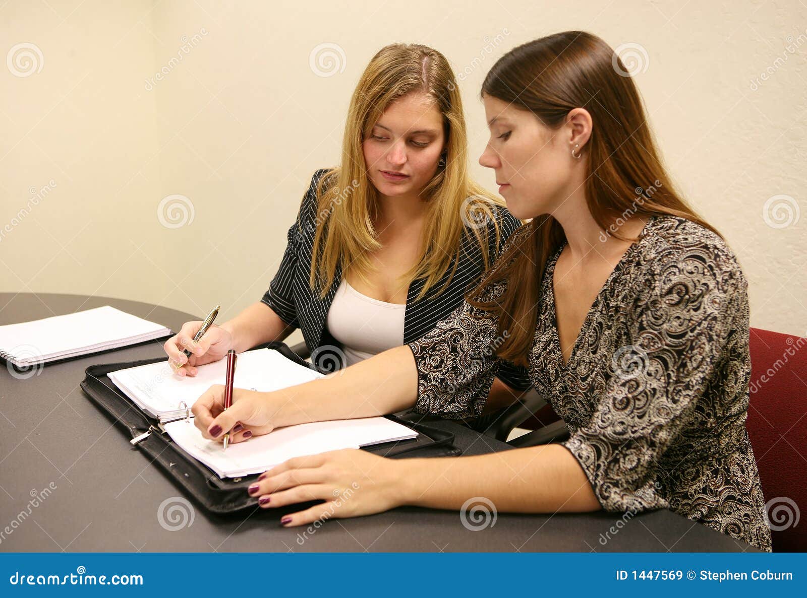 Business Women Taking Notes Stock Image - Image of notes, paper: 1447569