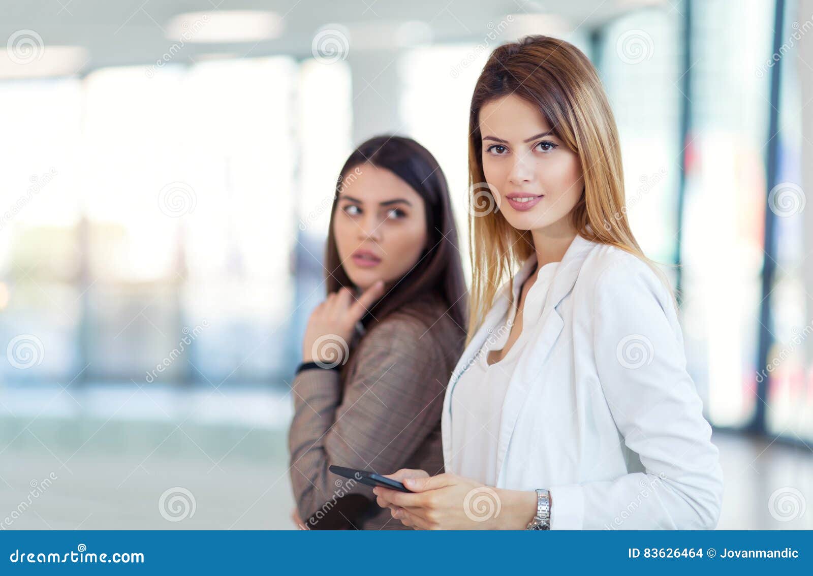 Business Women Talking at Office Building Stock Photo - Image of lady ...