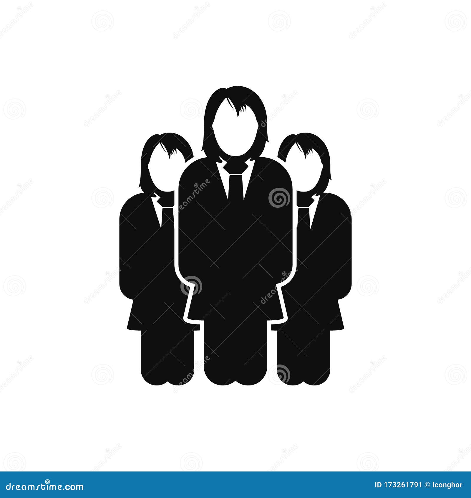 Business Women Team Icon. stock vector. Illustration of corporate ...