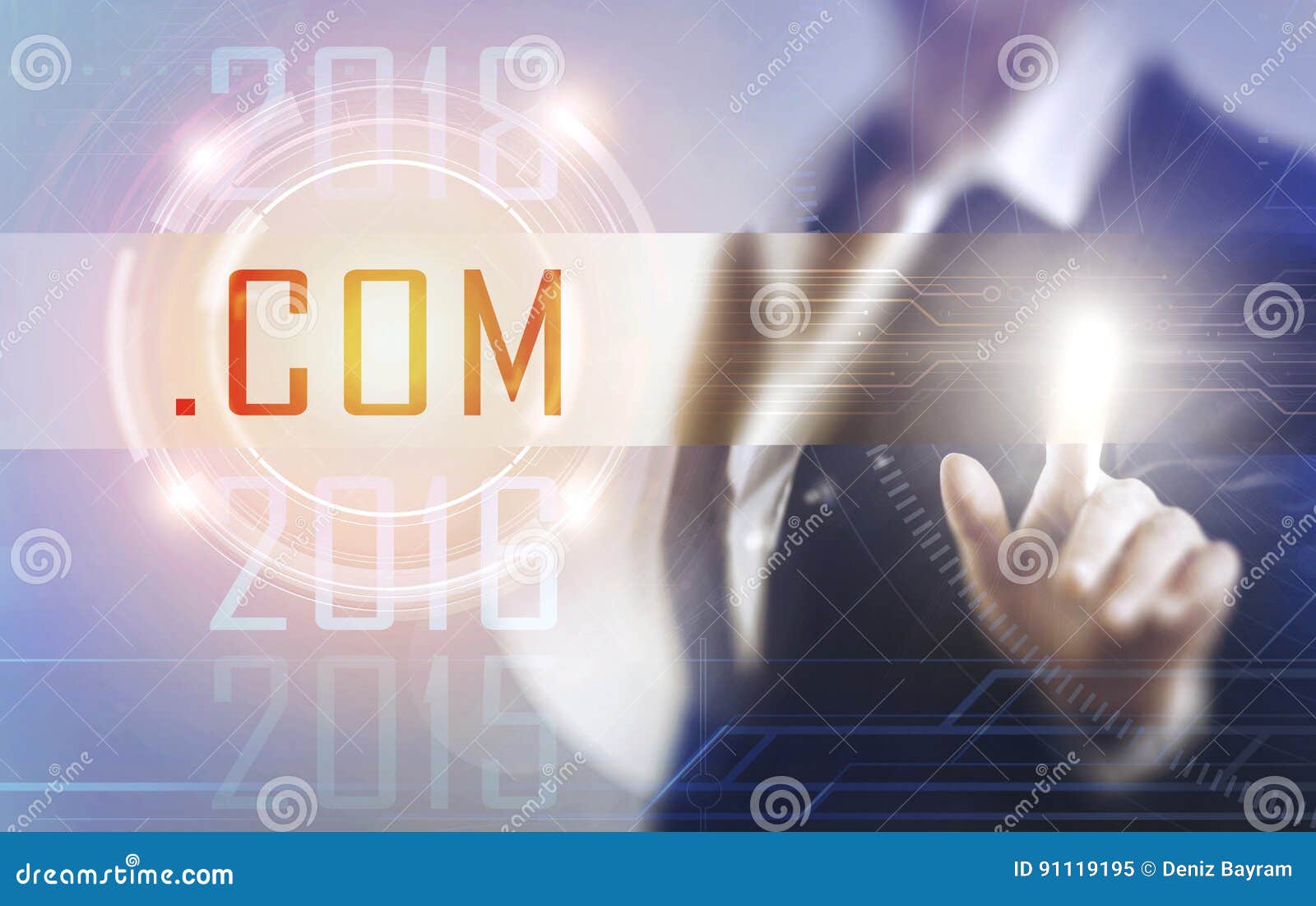 Business Women Touching the Communication Screen Stock Illustration ...
