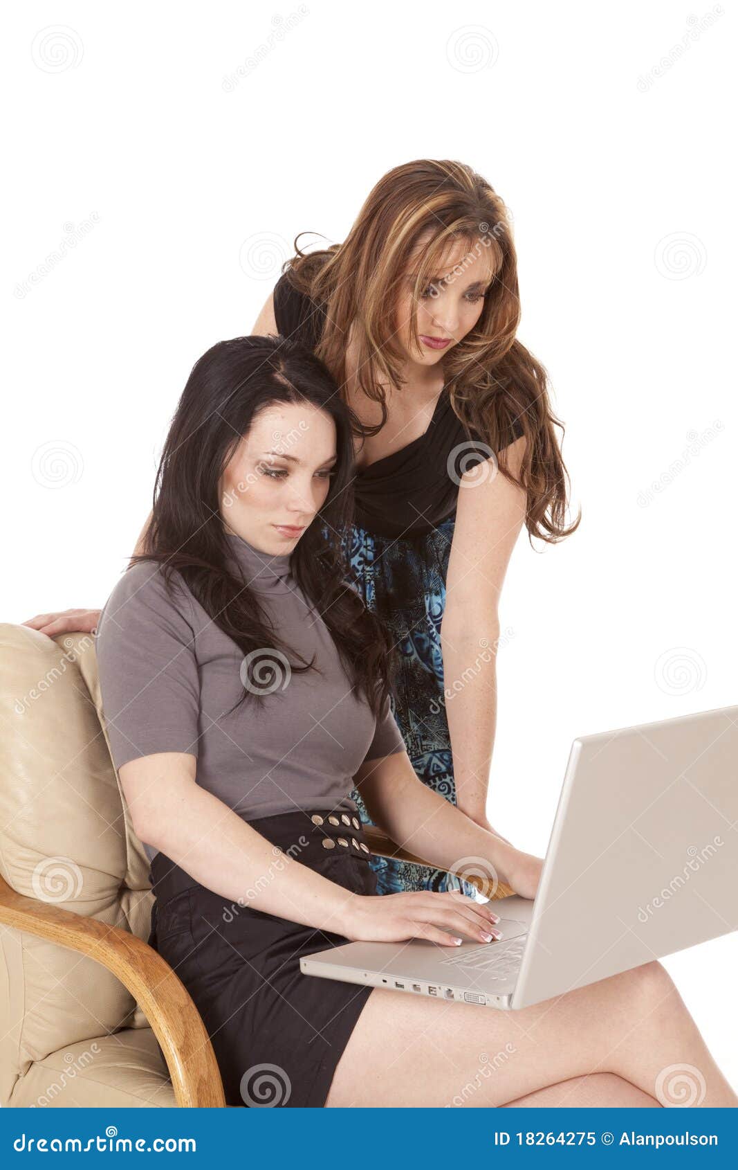 Business Women Working Computer Stock Image - Image of caucasian ...