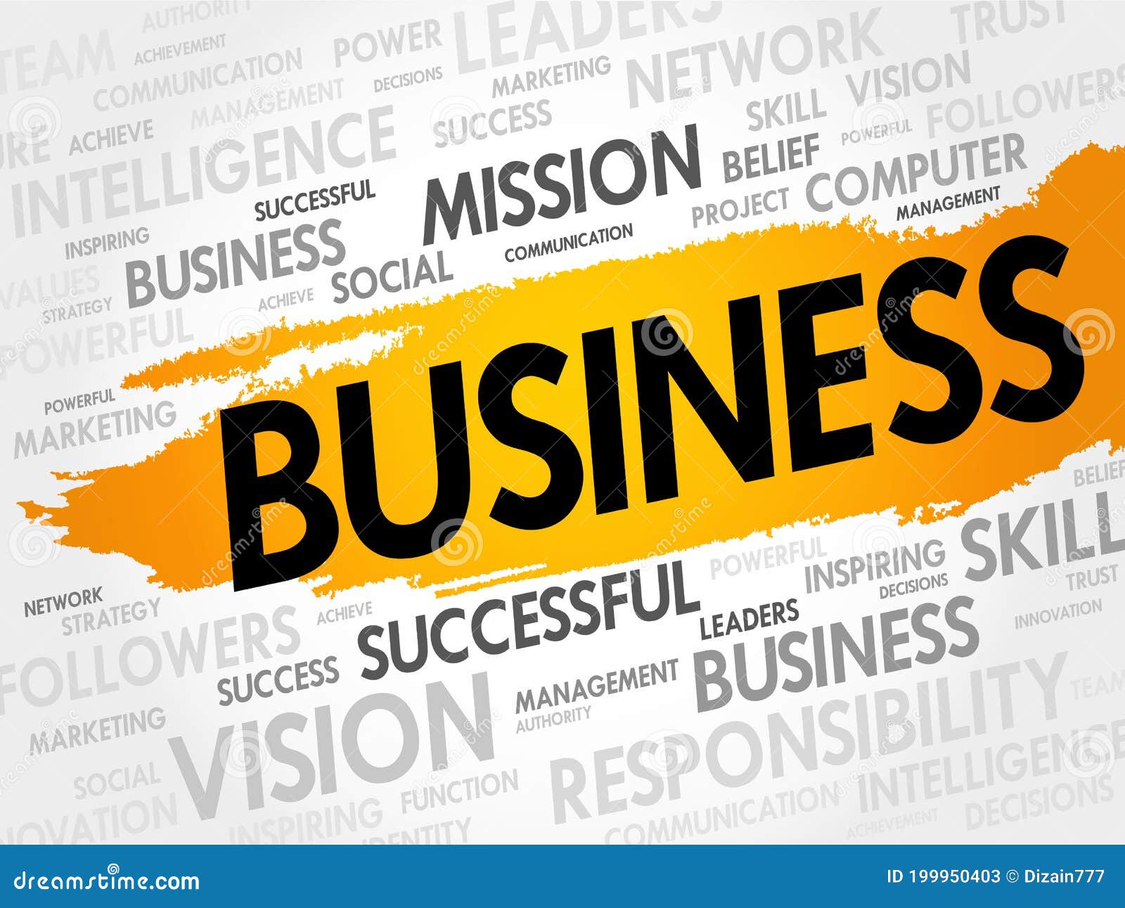 BUSINESS word cloud stock illustration. Illustration of graphic - 199950403