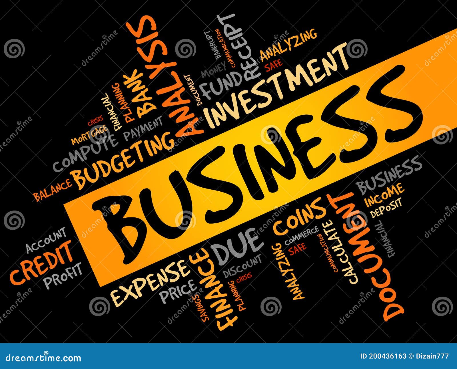 BUSINESS word cloud stock illustration. Illustration of background ...
