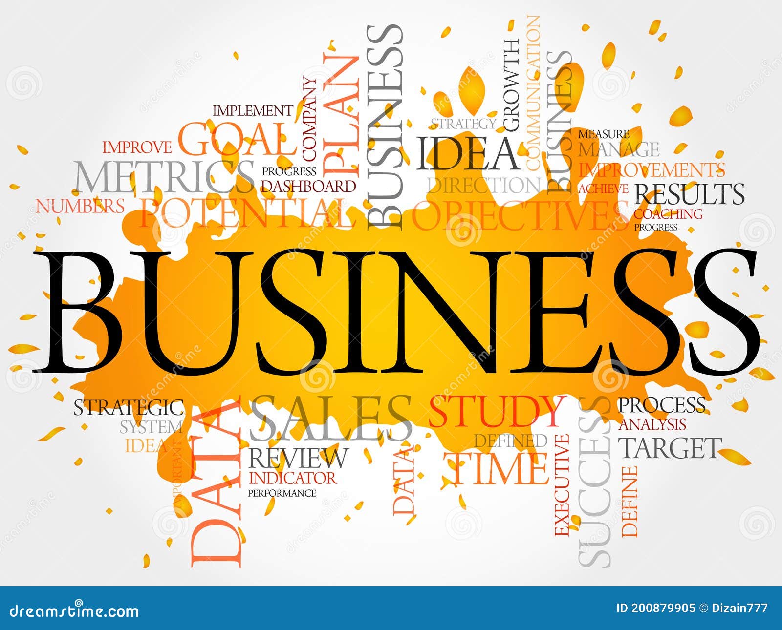 Business word cloud stock illustration. Illustration of plan - 200879905