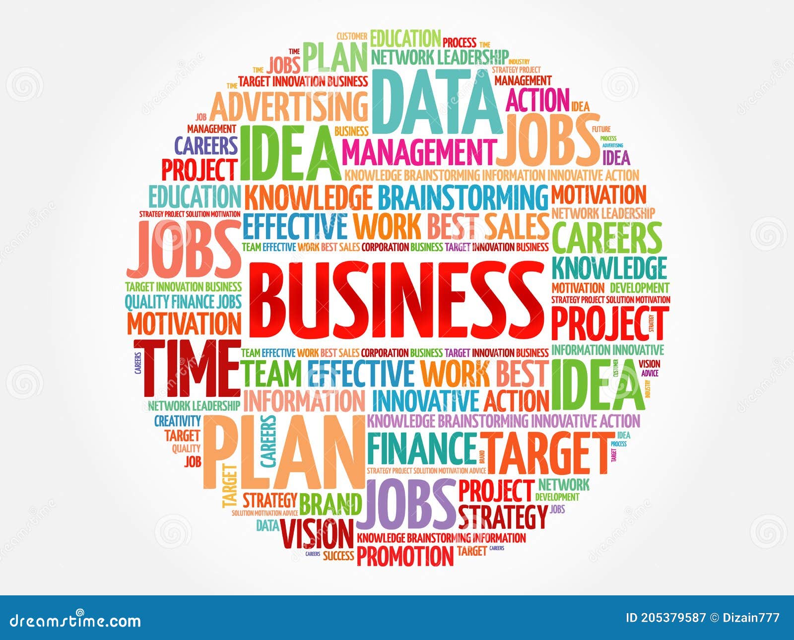 BUSINESS word cloud stock illustration. Illustration of leading - 205379587