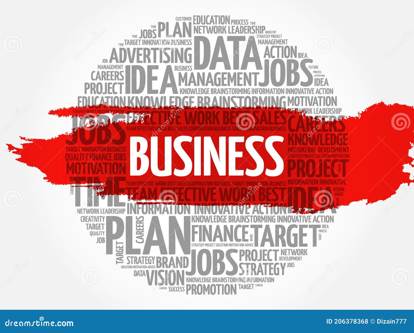 BUSINESS word cloud stock illustration. Illustration of cost - 206378368