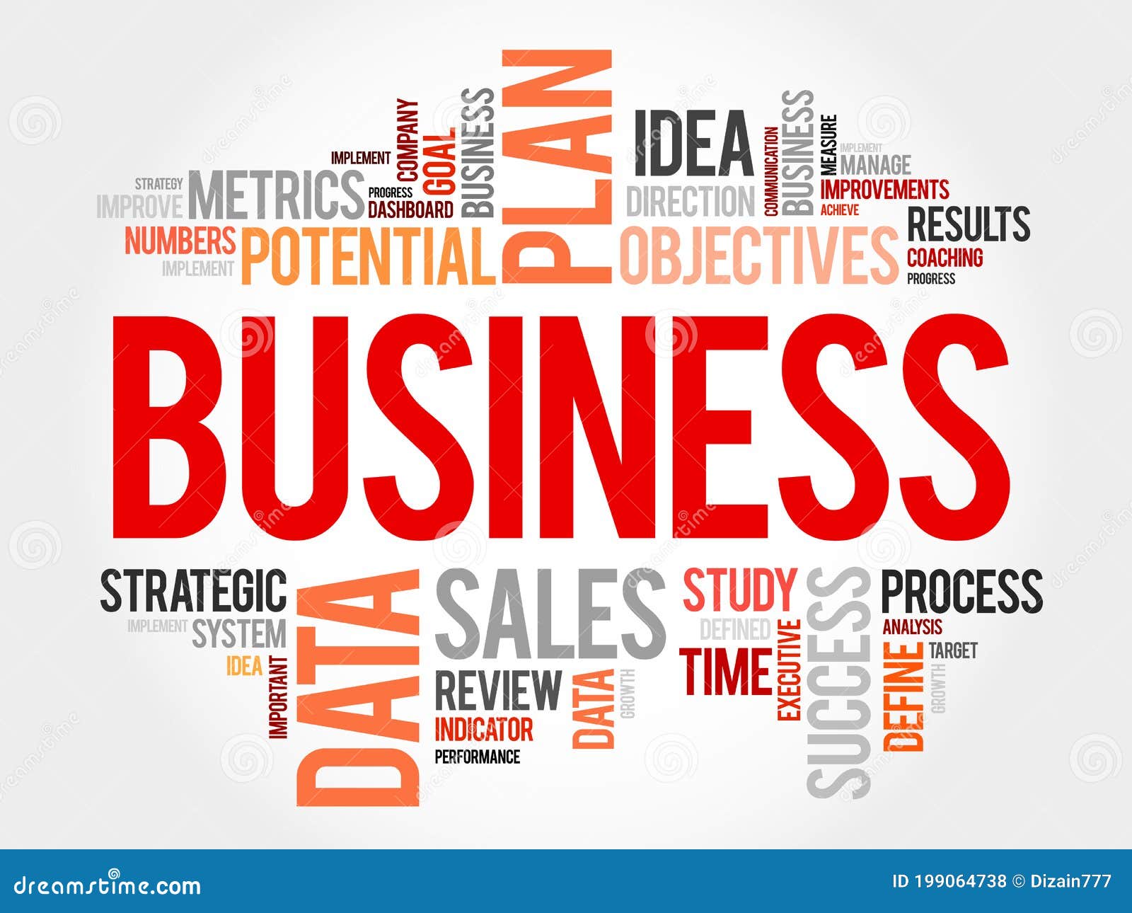 Business word cloud stock illustration. Illustration of management ...