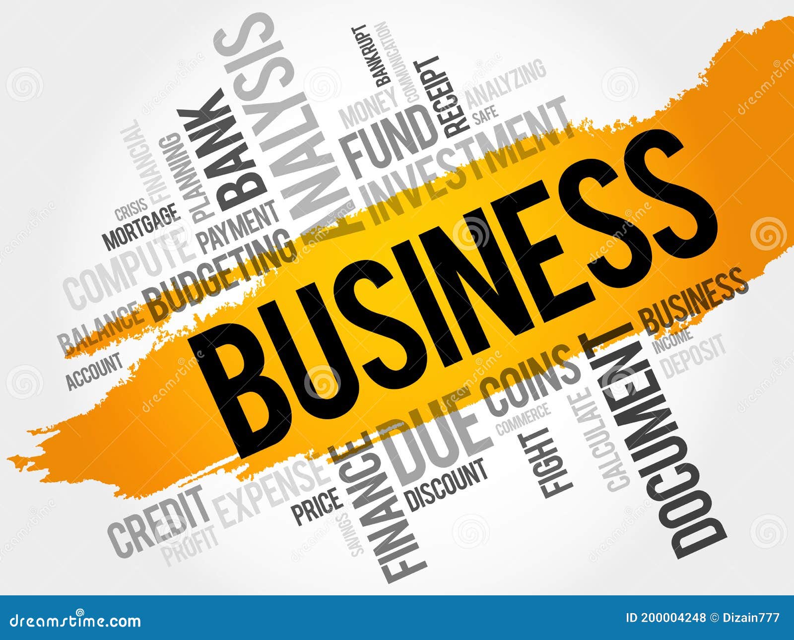 BUSINESS word cloud stock illustration. Illustration of team - 200004248