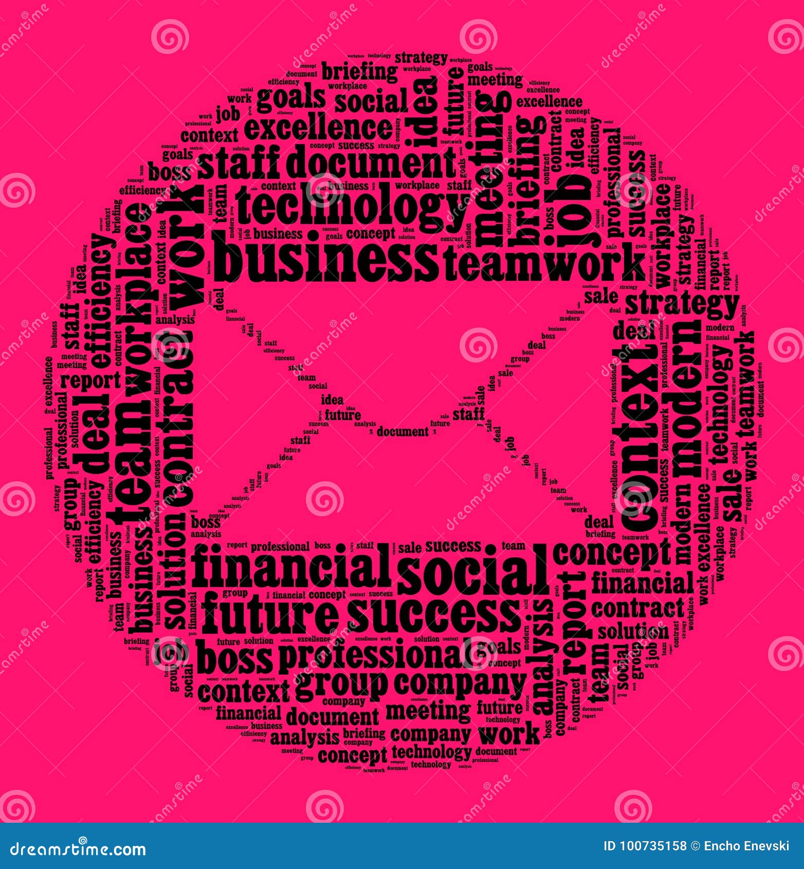 Business word cloud stock illustration. Illustration of deal - 100735158