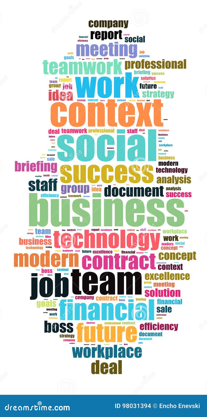 Business word cloud stock illustration. Illustration of future - 98031394