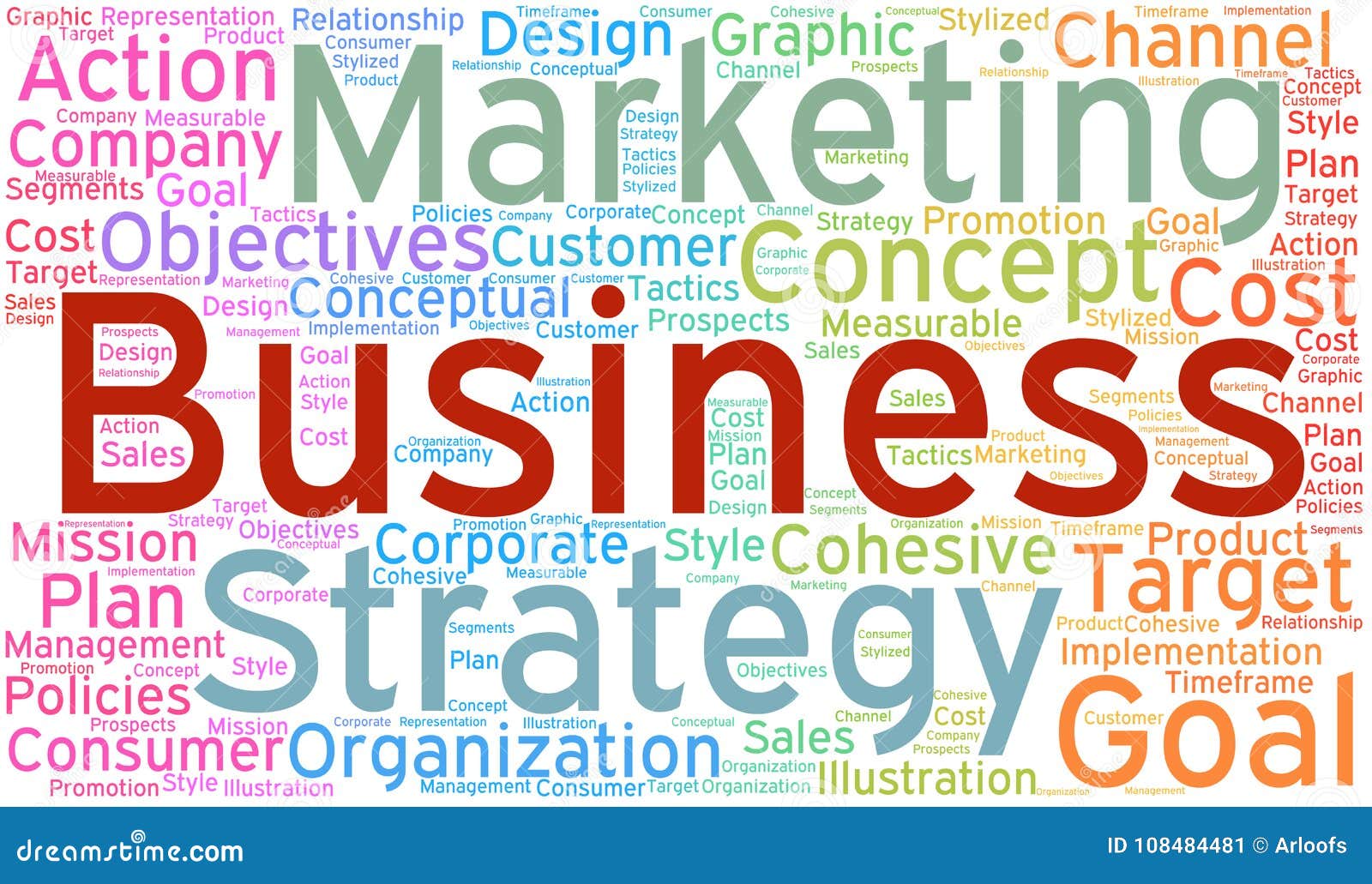 Business Word Cloud stock vector. Illustration of plan - 108484481