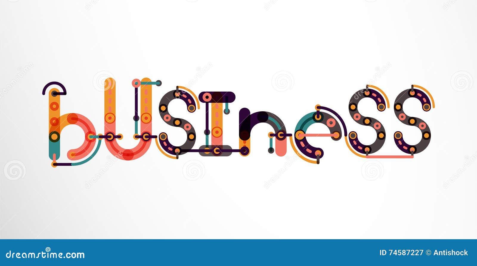 Creative Illustration Of Business Word Lettering Typography. Stock ...