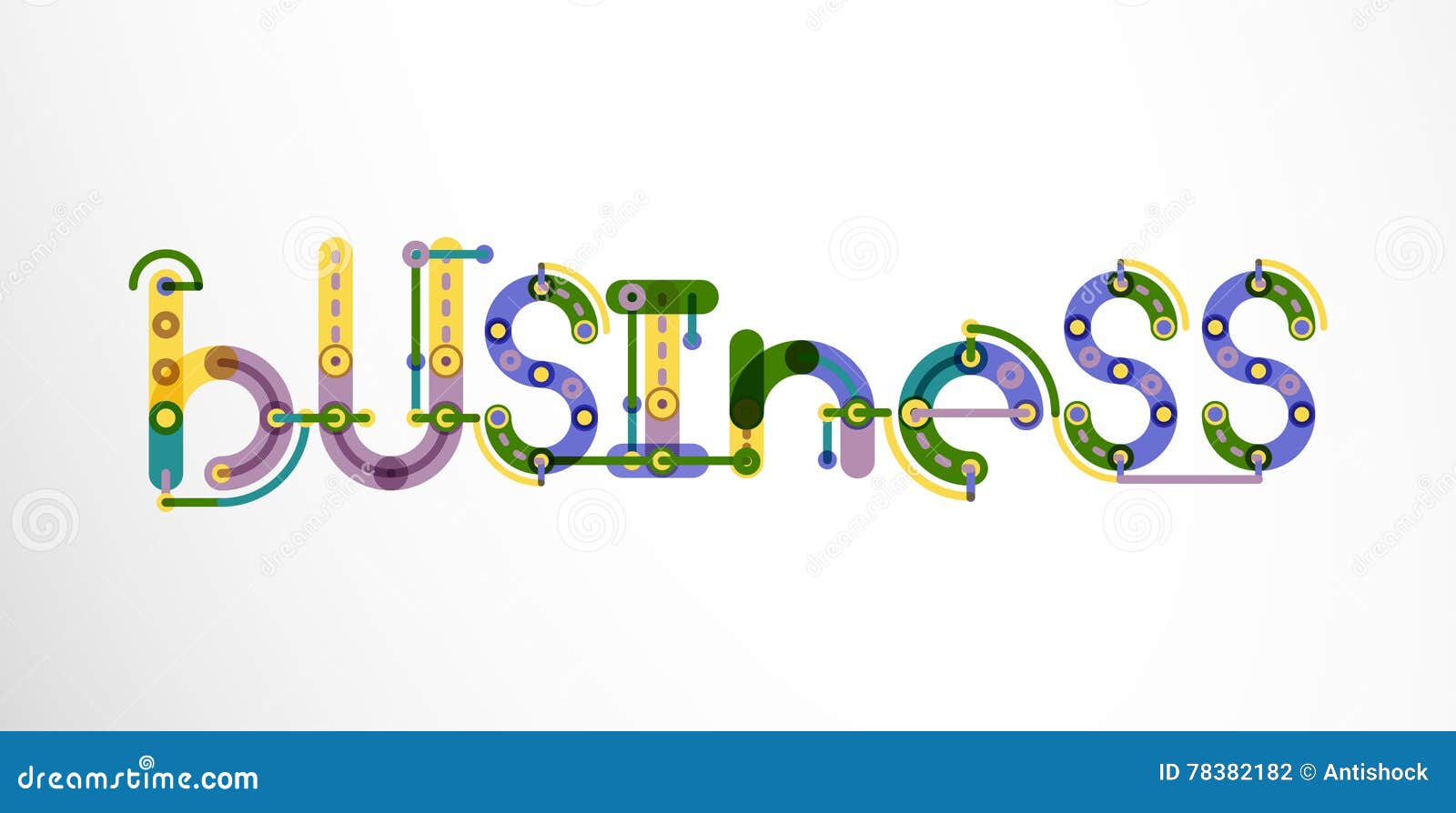 Business word lettering stock vector. Illustration of ball - 78382182