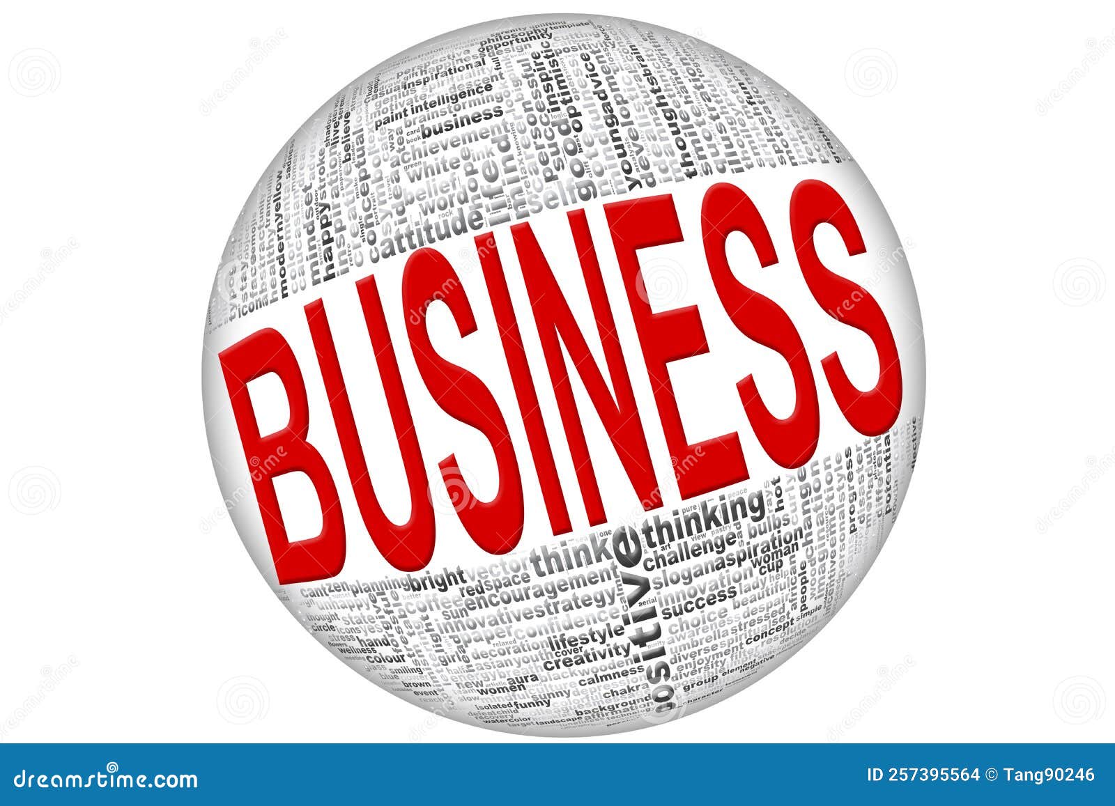 Business Word on Sphere Word Cloud Stock Illustration - Illustration of ...