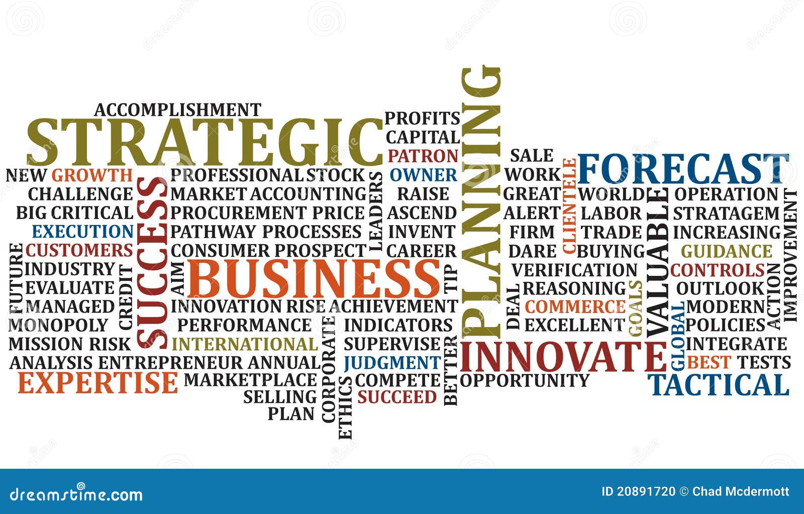 Business Words Collage 2 stock vector. Illustration of strategy - 20891720