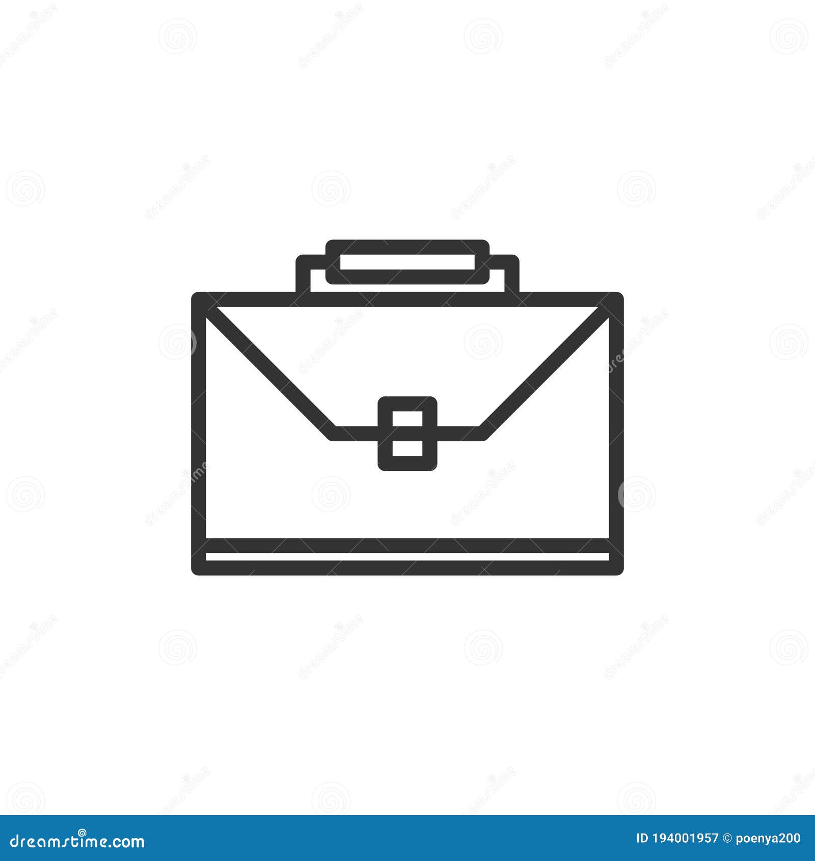 Business Work Bag Icon with Line Style Vector Illustration Stock Vector ...