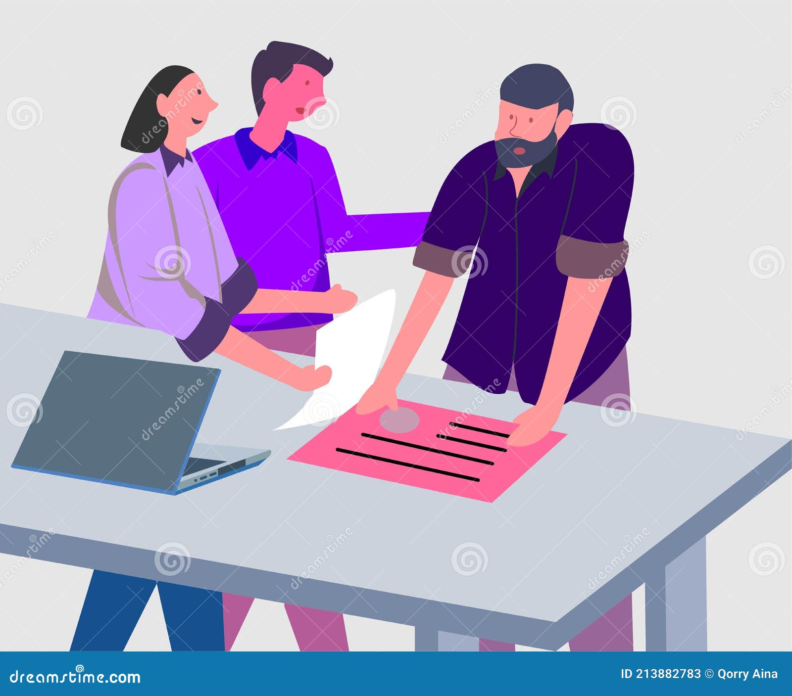 Business Work Discussion - Group Meeting Stock Illustration ...