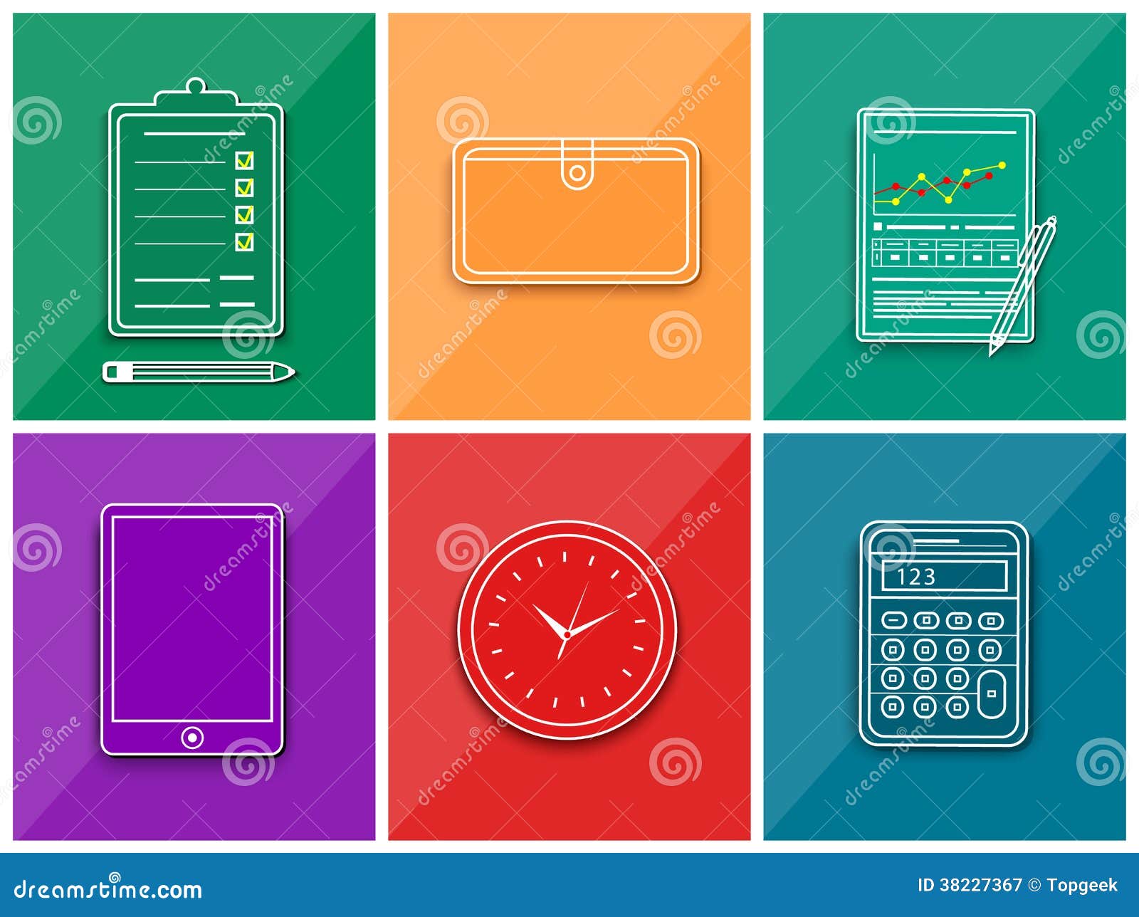 Business work elements stock vector. Illustration of diagram - 38227367