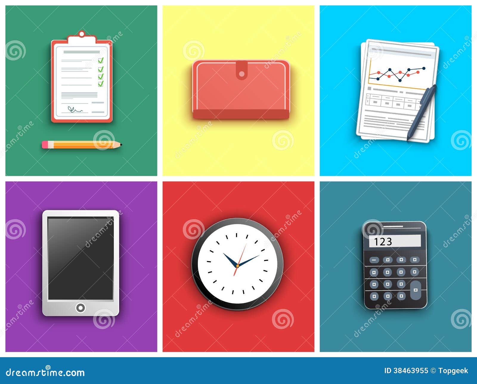 Business work elements stock vector. Illustration of financial - 38463955