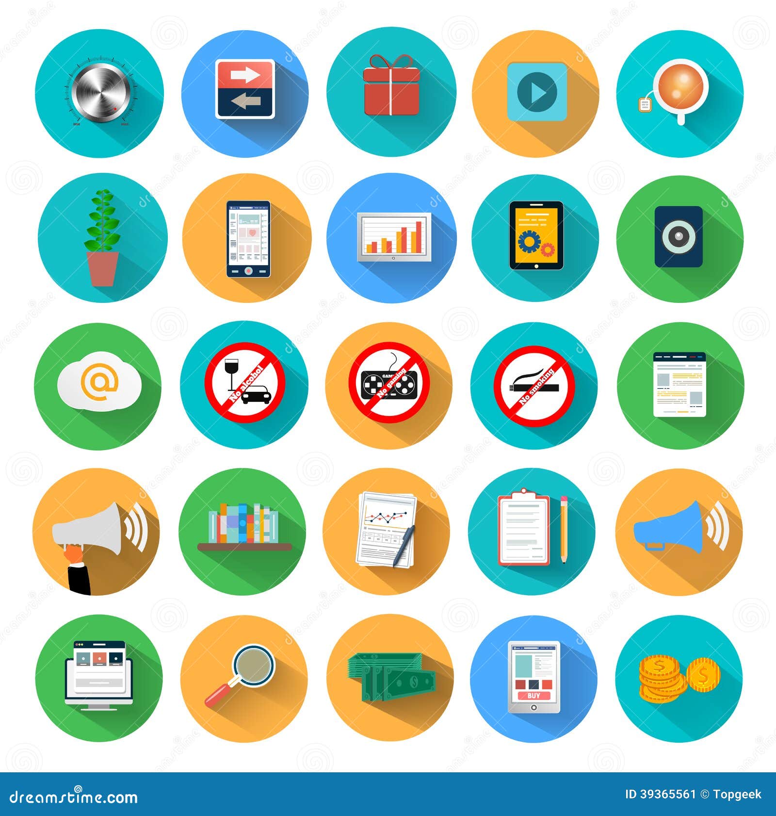 Business work elements stock vector. Illustration of modern - 39365561