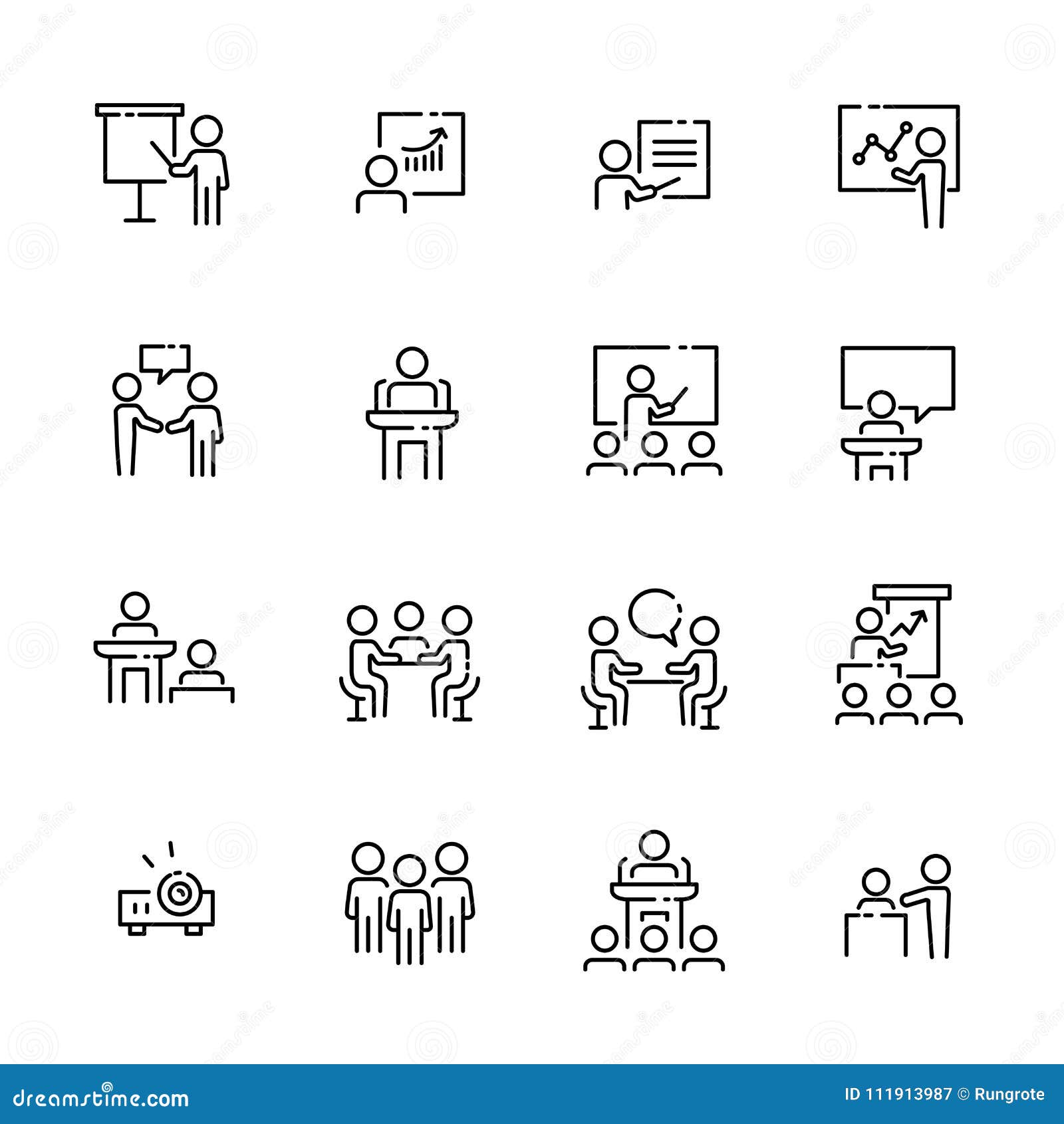 Business Work Icon Set, Vector Eps10 Stock Vector - Illustration of ...