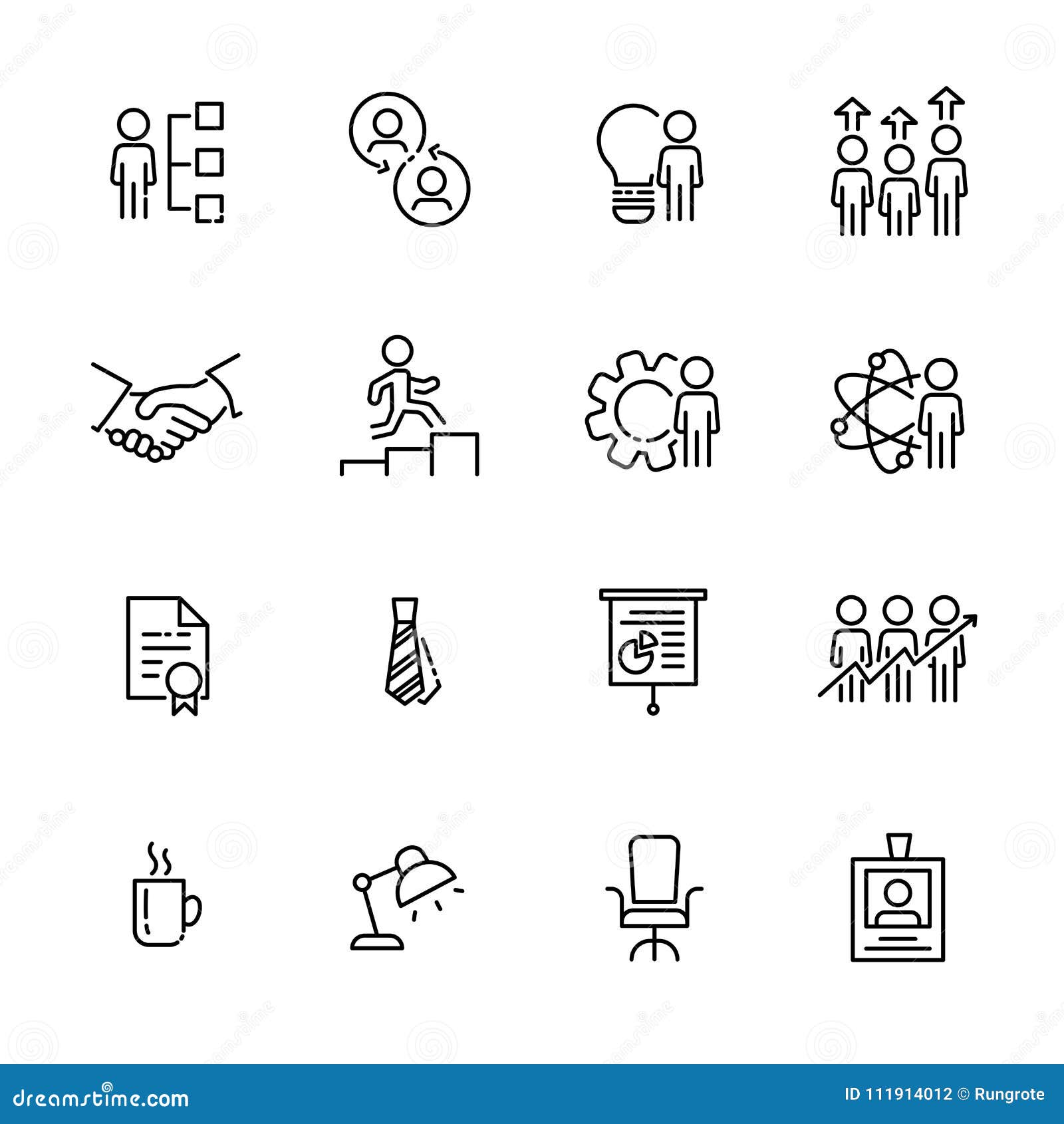 Business Work Icon Set 3, Vector Eps10 Stock Vector - Illustration of ...