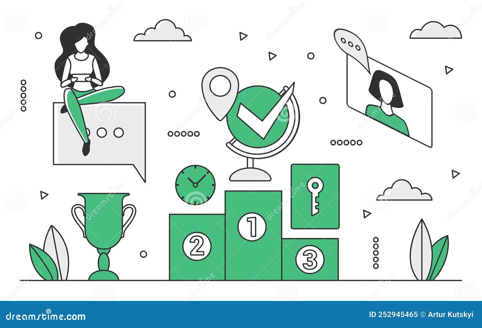 Business work priorities stock vector. Illustration of action - 252945465