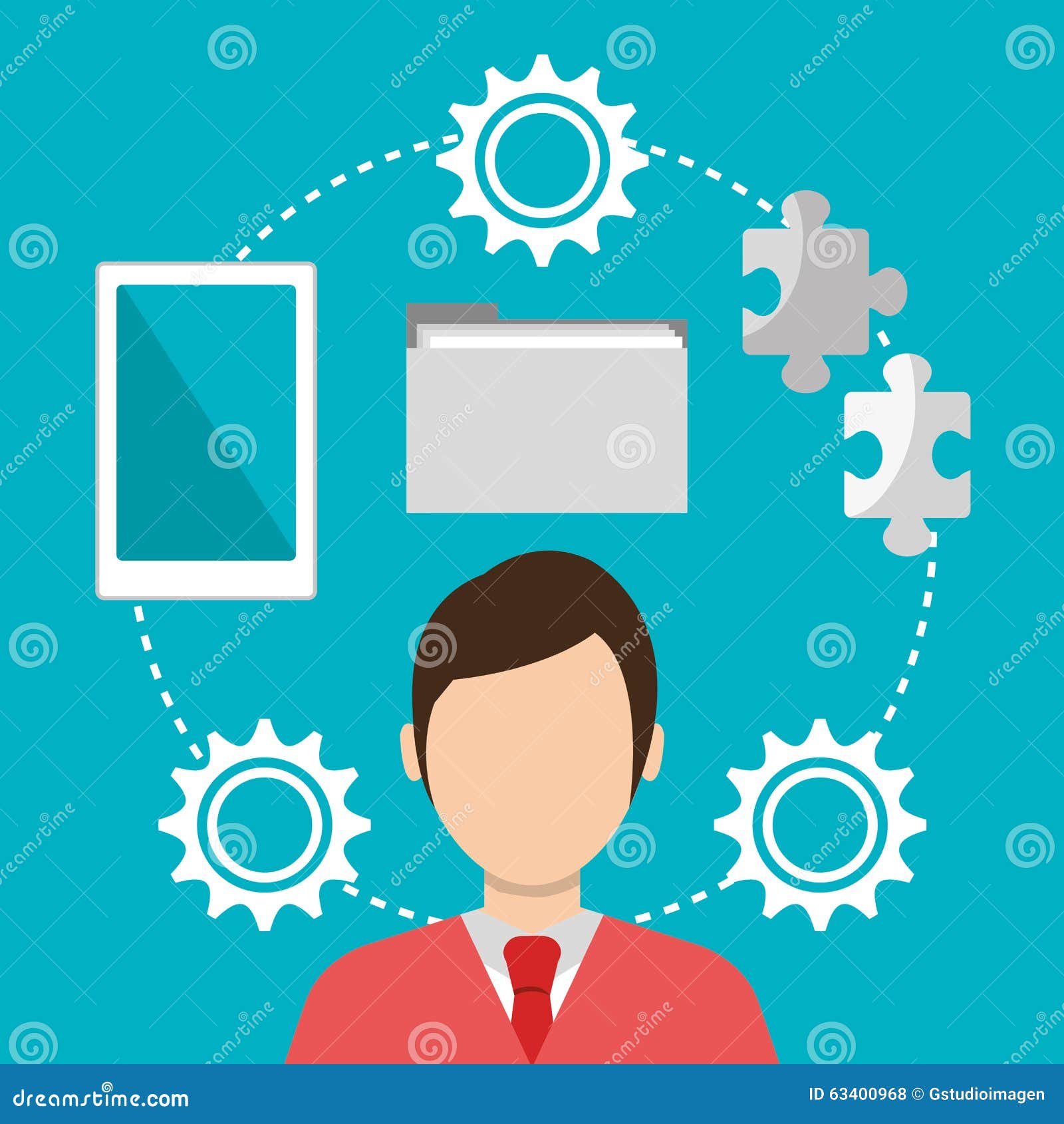 Business Work and Solutions Stock Illustration - Illustration of ...