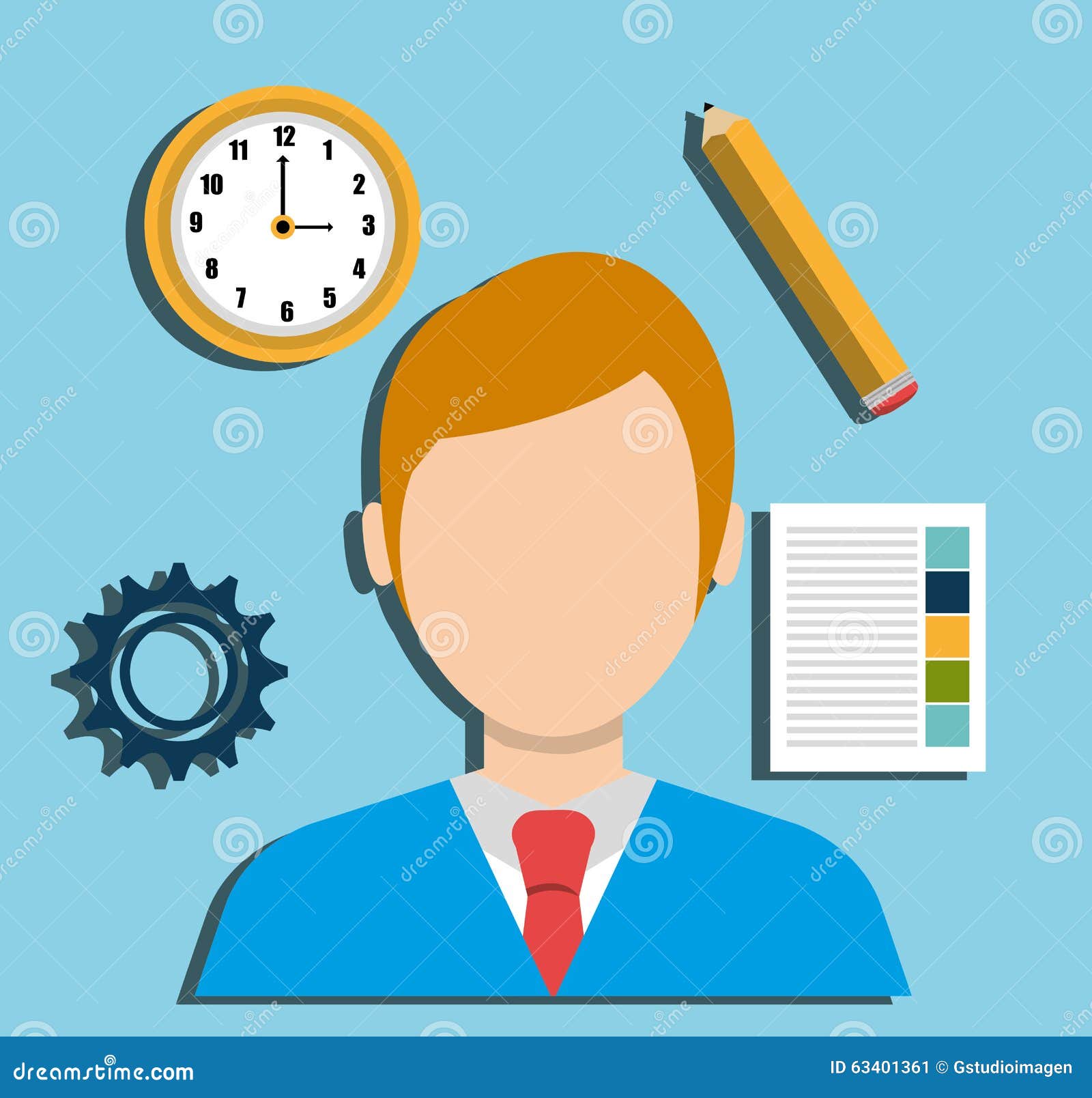 Business Work and Solutions Stock Illustration - Illustration of ...