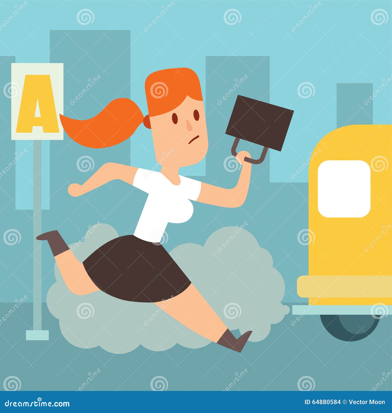 Business Work Time Lag Delay Vector Illusutration Stock Vector ...