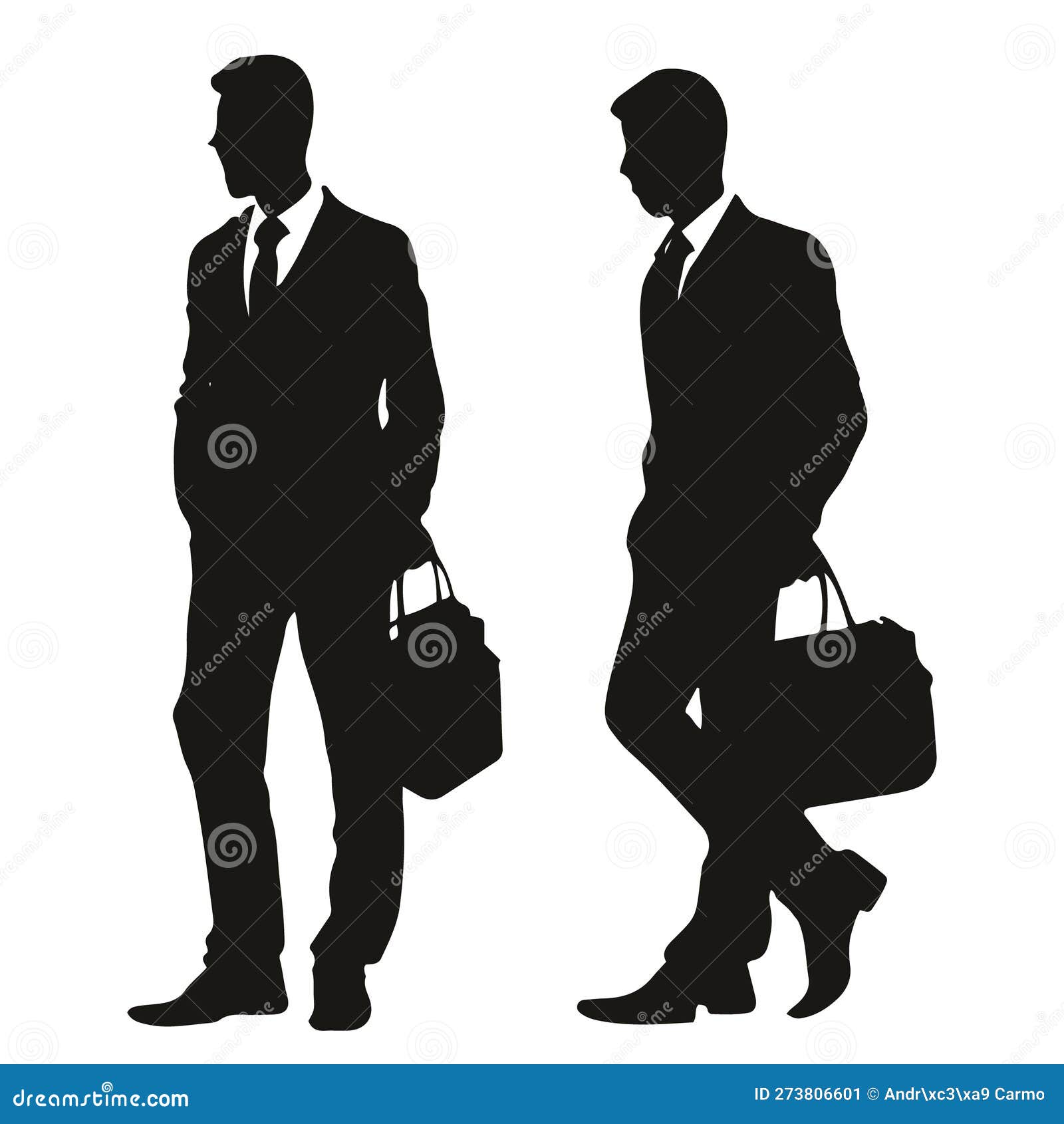 Business Workers with Briefcase Vector Illustration. Business Man ... Business Workers with Briefcase Vector Illustration. Business Man ...
