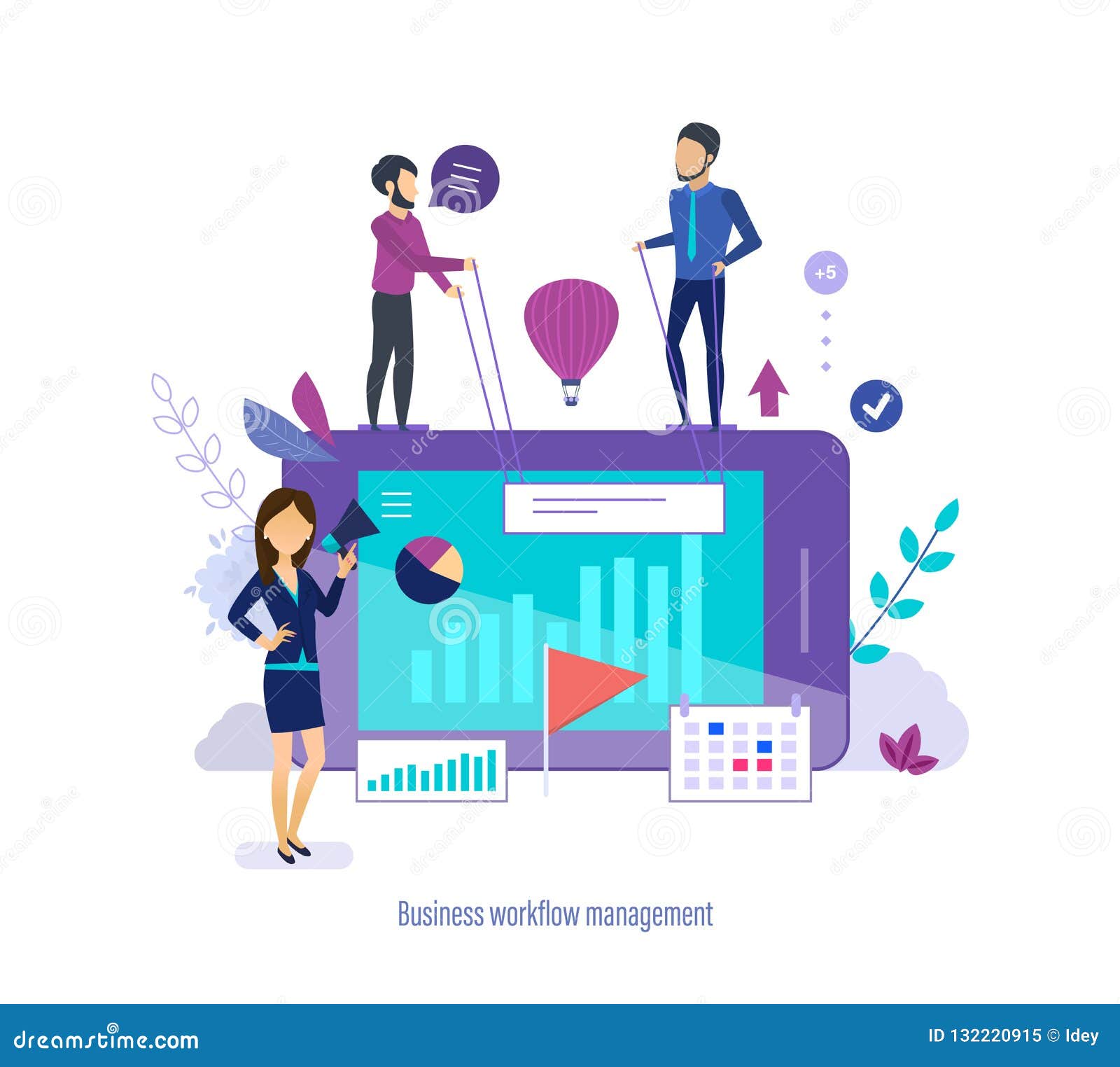 Task Planning, Businessmen Look At Calendar, Time Management ...