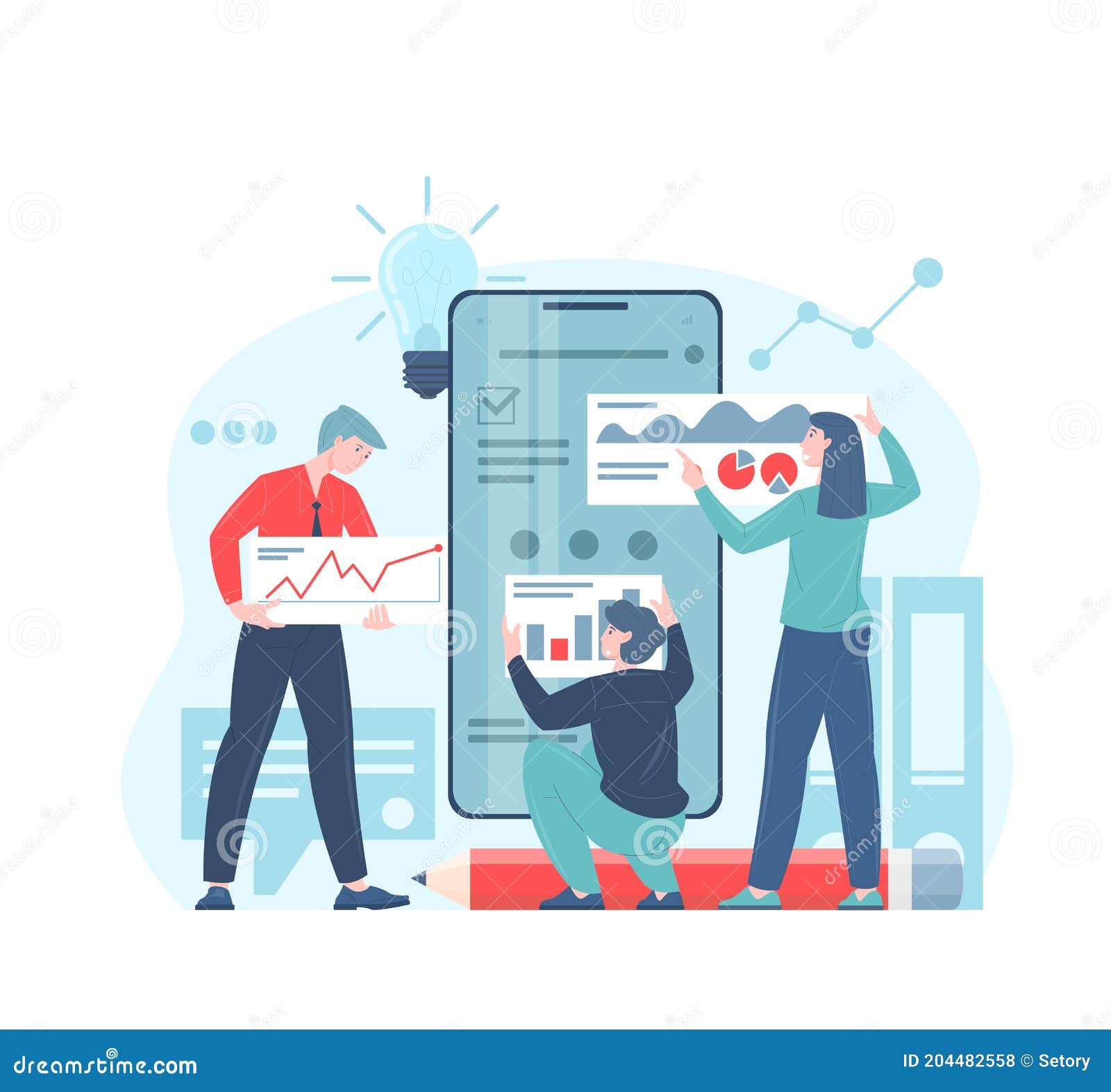 Business Process Automation Stock Vector - Illustration of cartoon ...