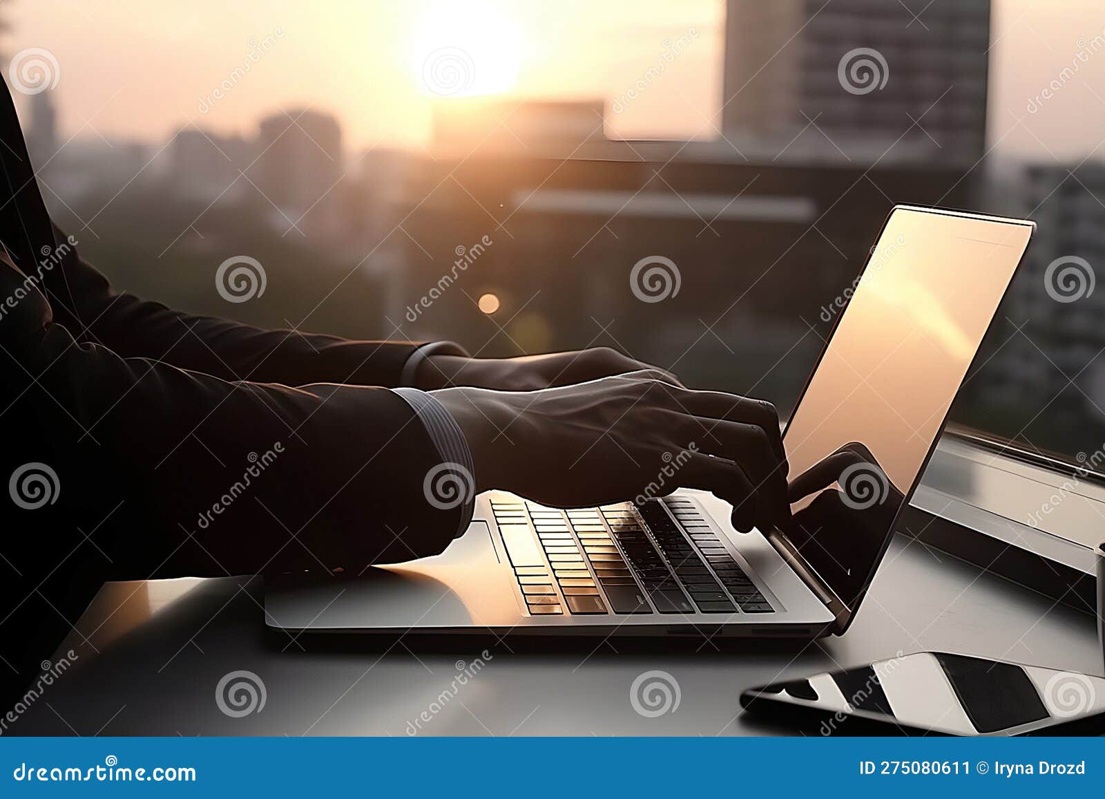Business Working Concept People Work Typing on Laptop Computer ...