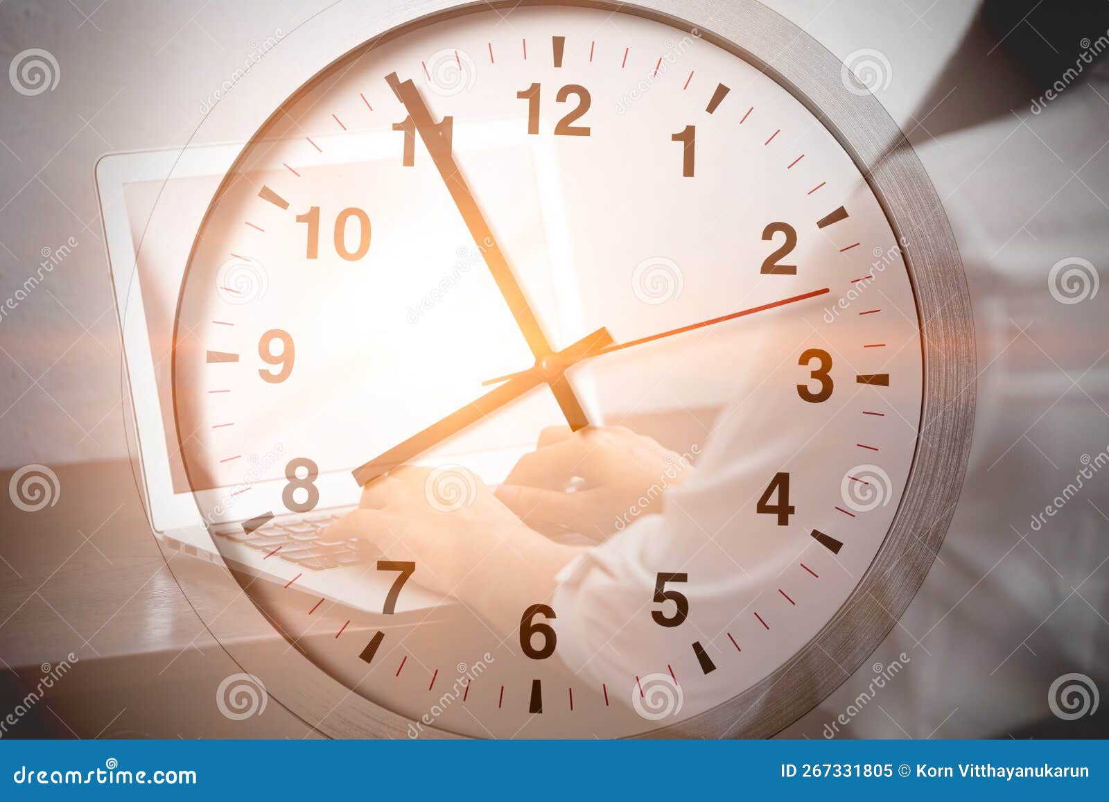 Business Working Time, Office Hours Concept. Businesspeople Using ...
