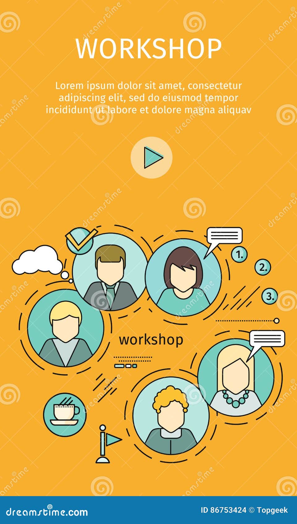 Business Workshop Banner. stock vector. Illustration of business - 86753424
