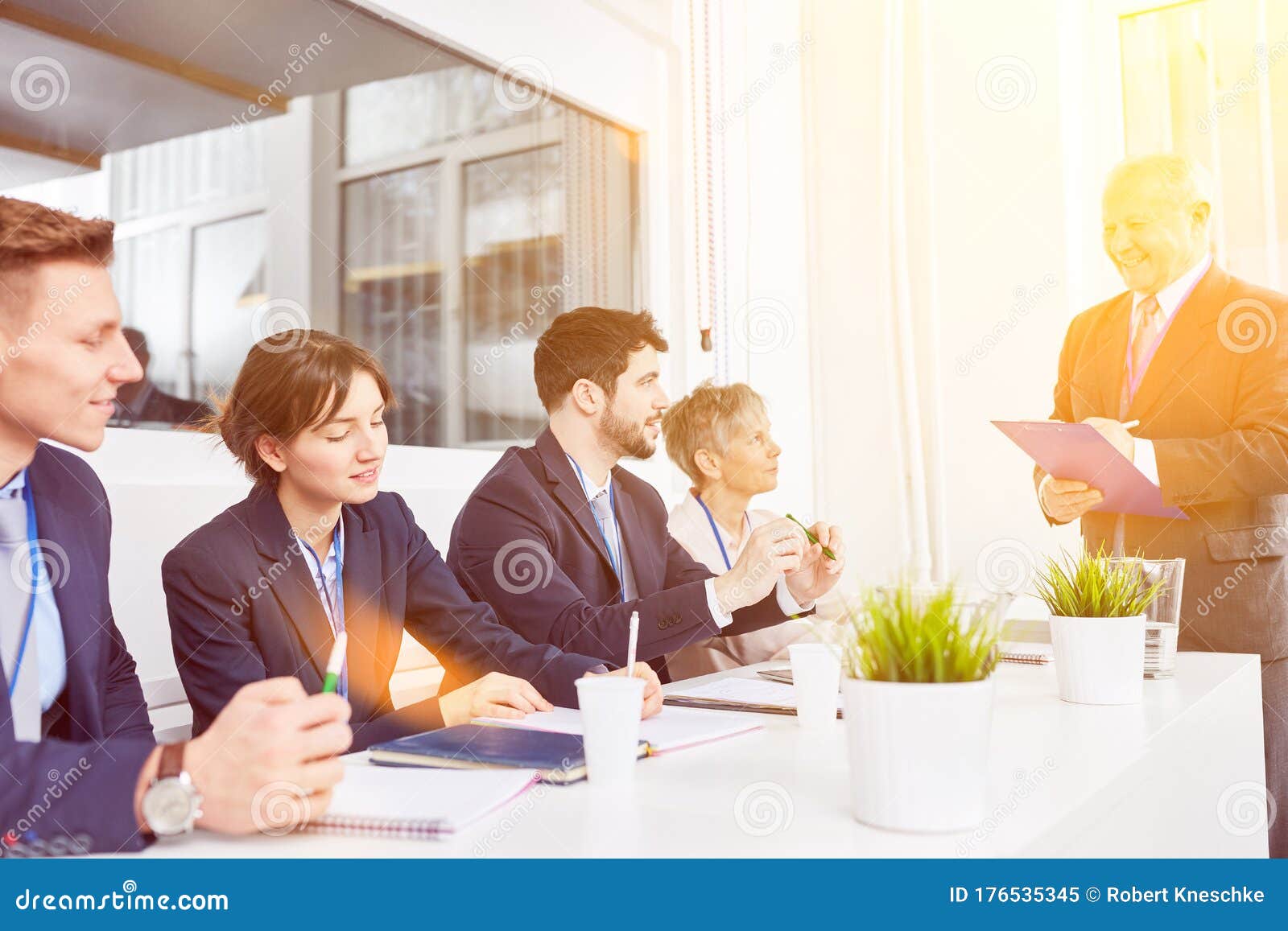 Business Workshop Seminar with Group of Business People Stock Image ...