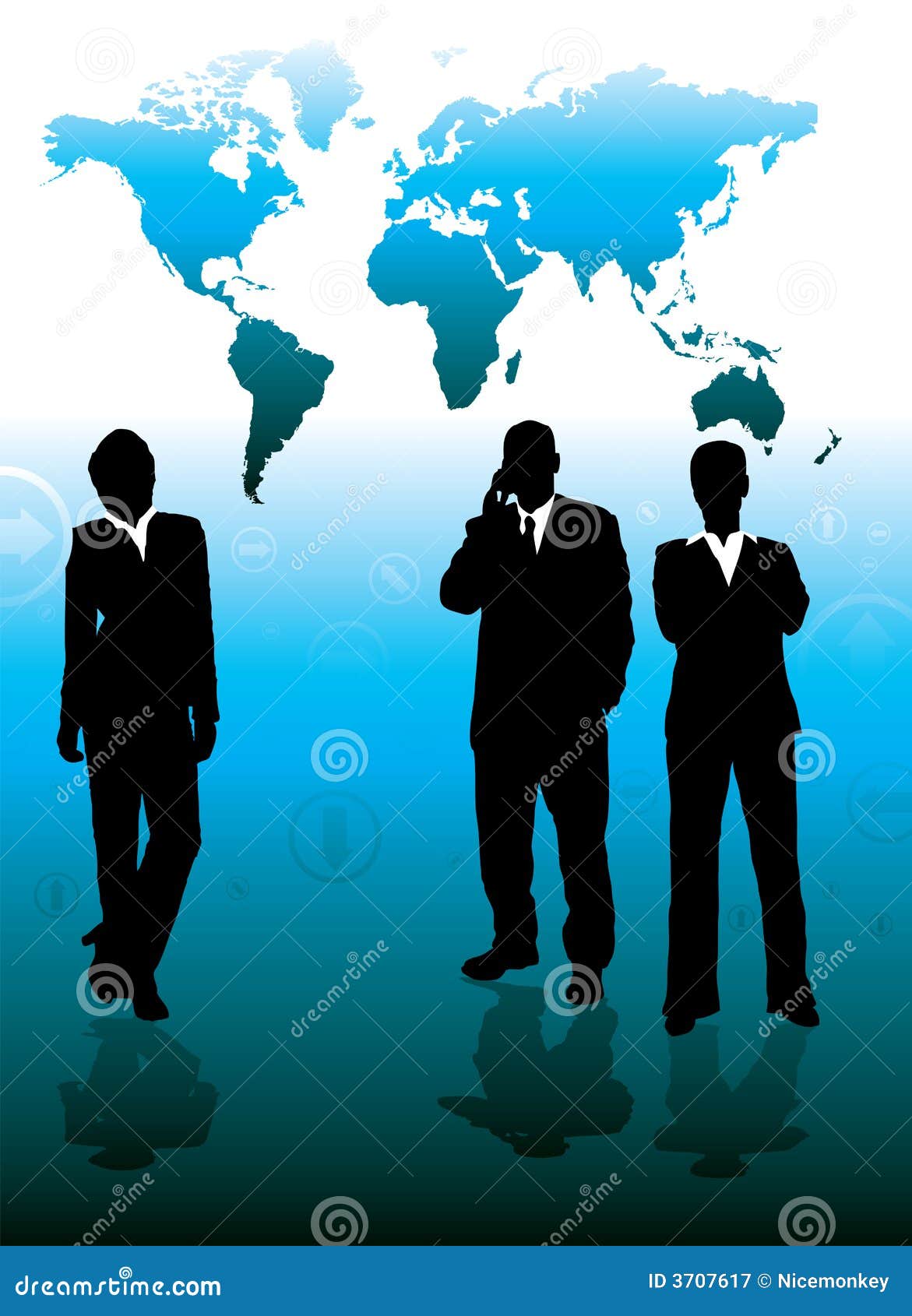 Business world stock vector. Illustration of arrow, male - 3707617