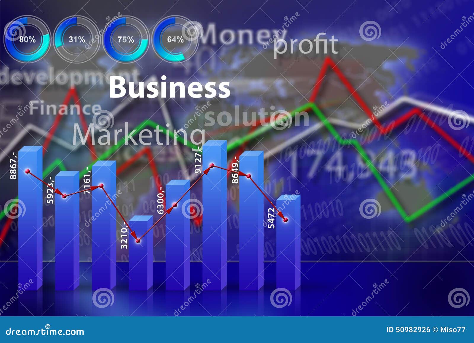 Business world graph stock illustration. Illustration of money - 50982926