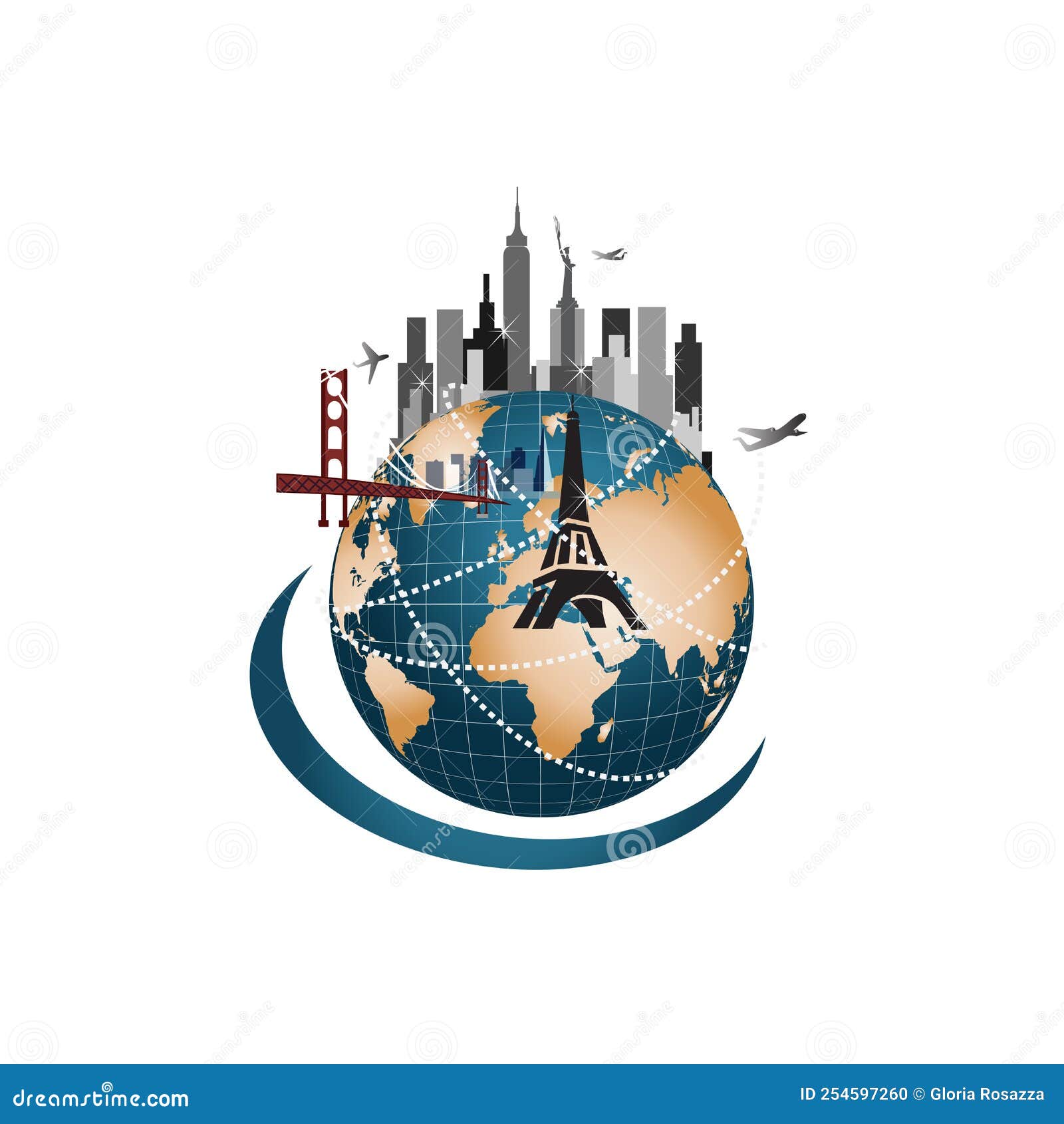 Business World Traveling Vector Image Stock Vector - Illustration of ...